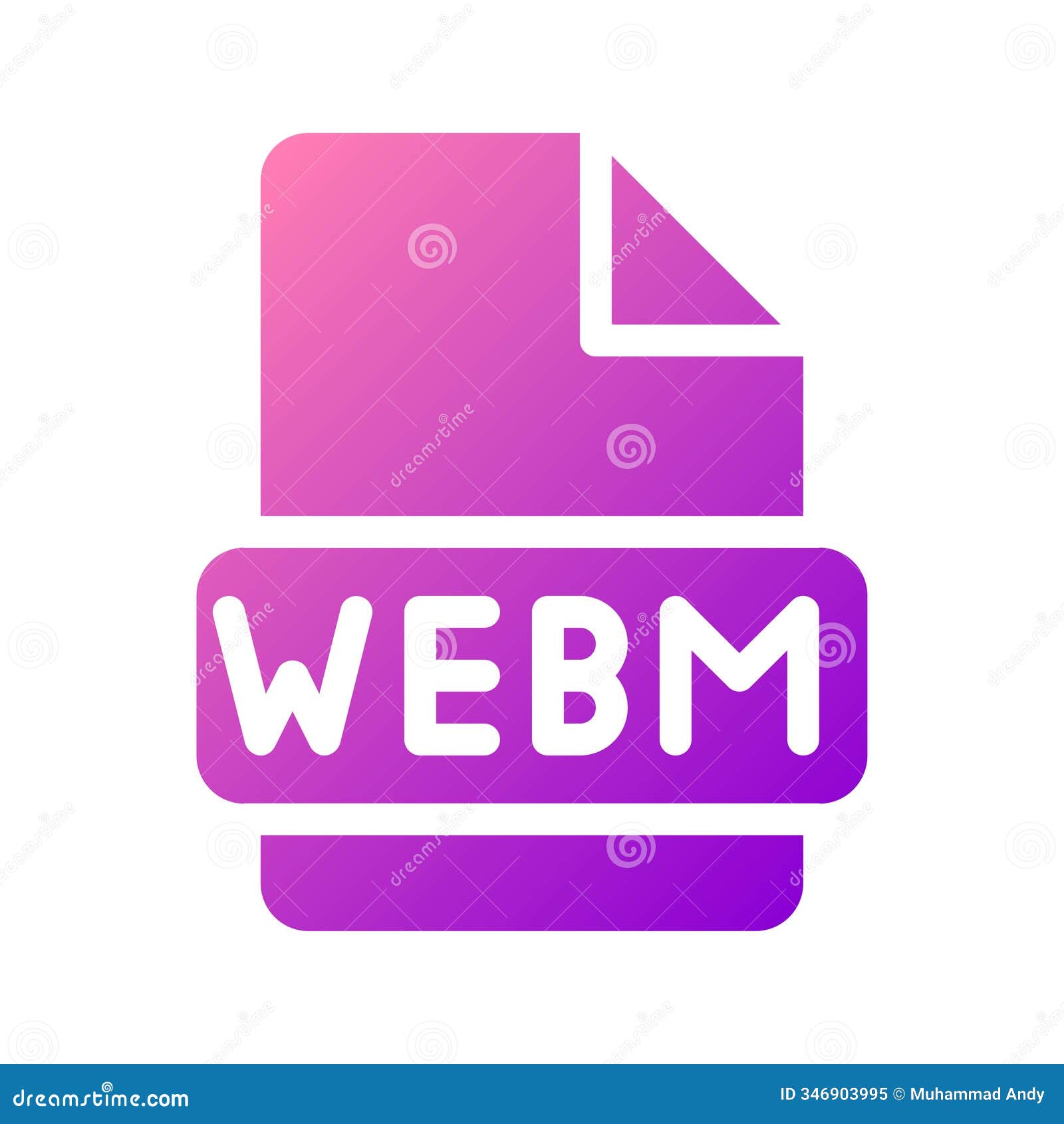 Webm Modern Icons with Subtle Gradient Feel for Video Files Stock ...