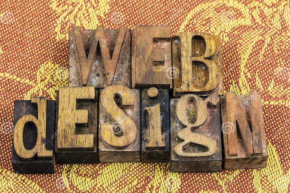 Web Design Webmaster Letterpress Stock Image - Image of words, wood ...