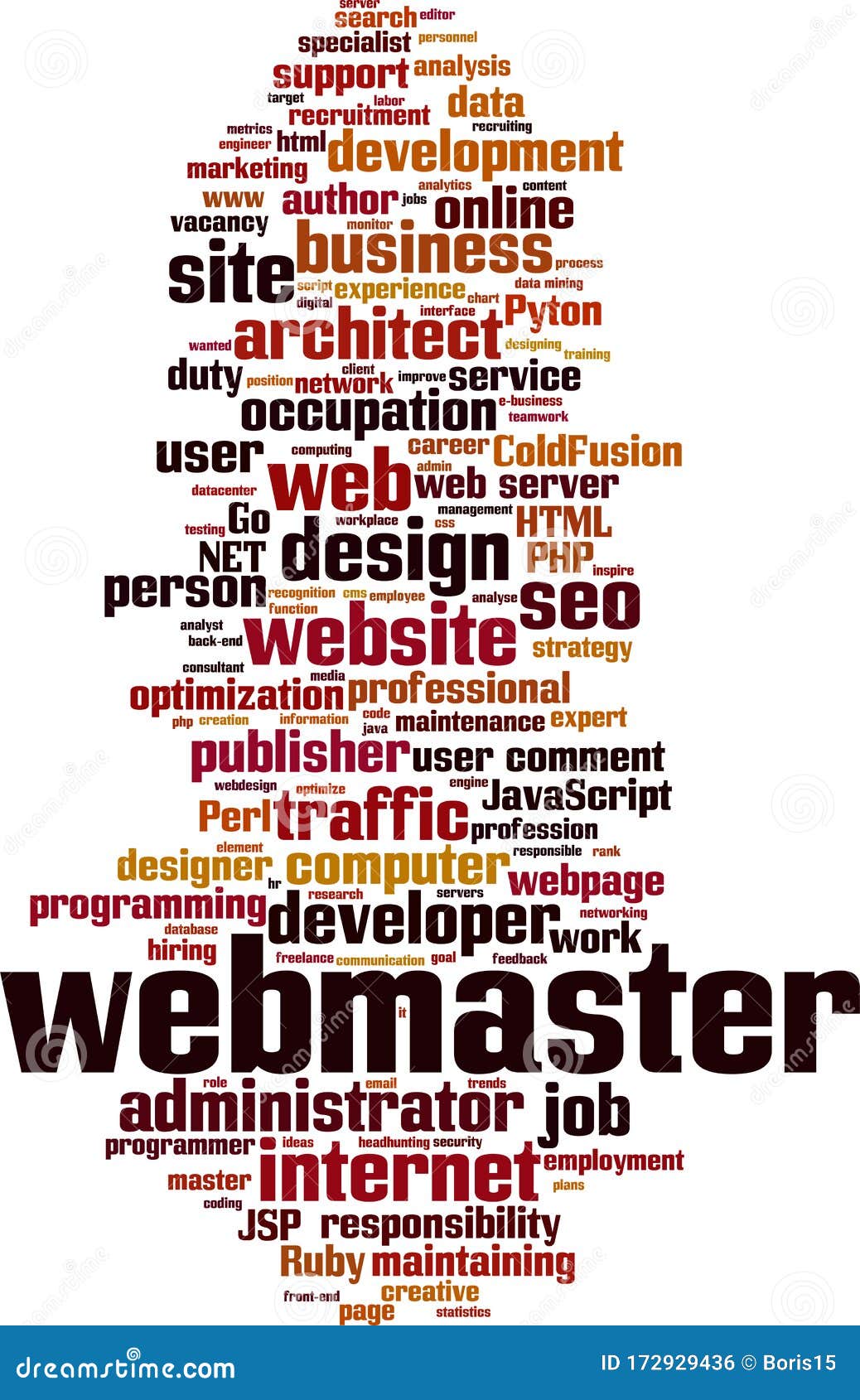 Webmaster word cloud stock vector. Illustration of expert - 172929436