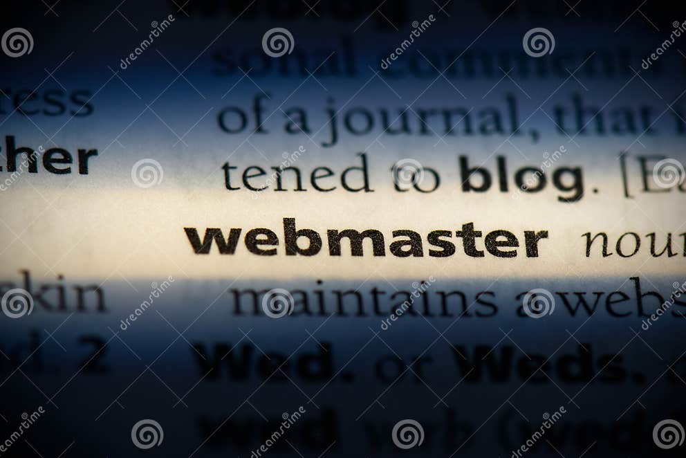 Webmaster stock photo. Image of dictionary, definition - 161577092