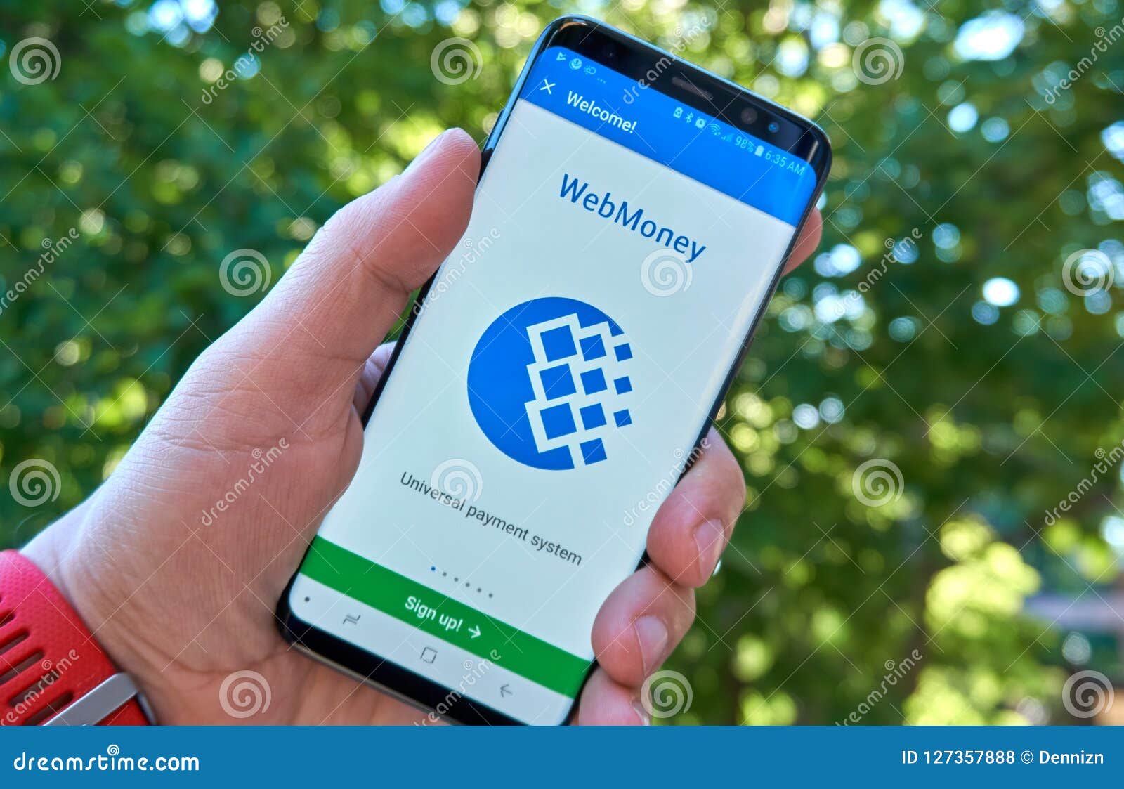 Webmoney Mobile App on Samsung S8. Editorial Stock Photo - Image of device, internet: 127357888