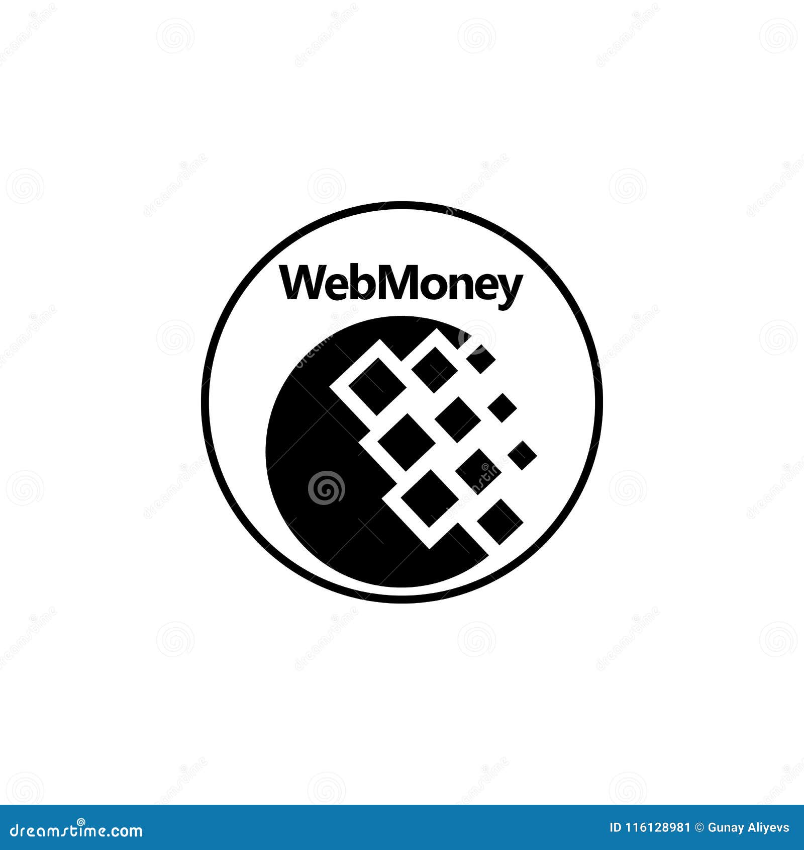 Webmoney Vector Icon stock illustration. Illustration of flat - 116128981