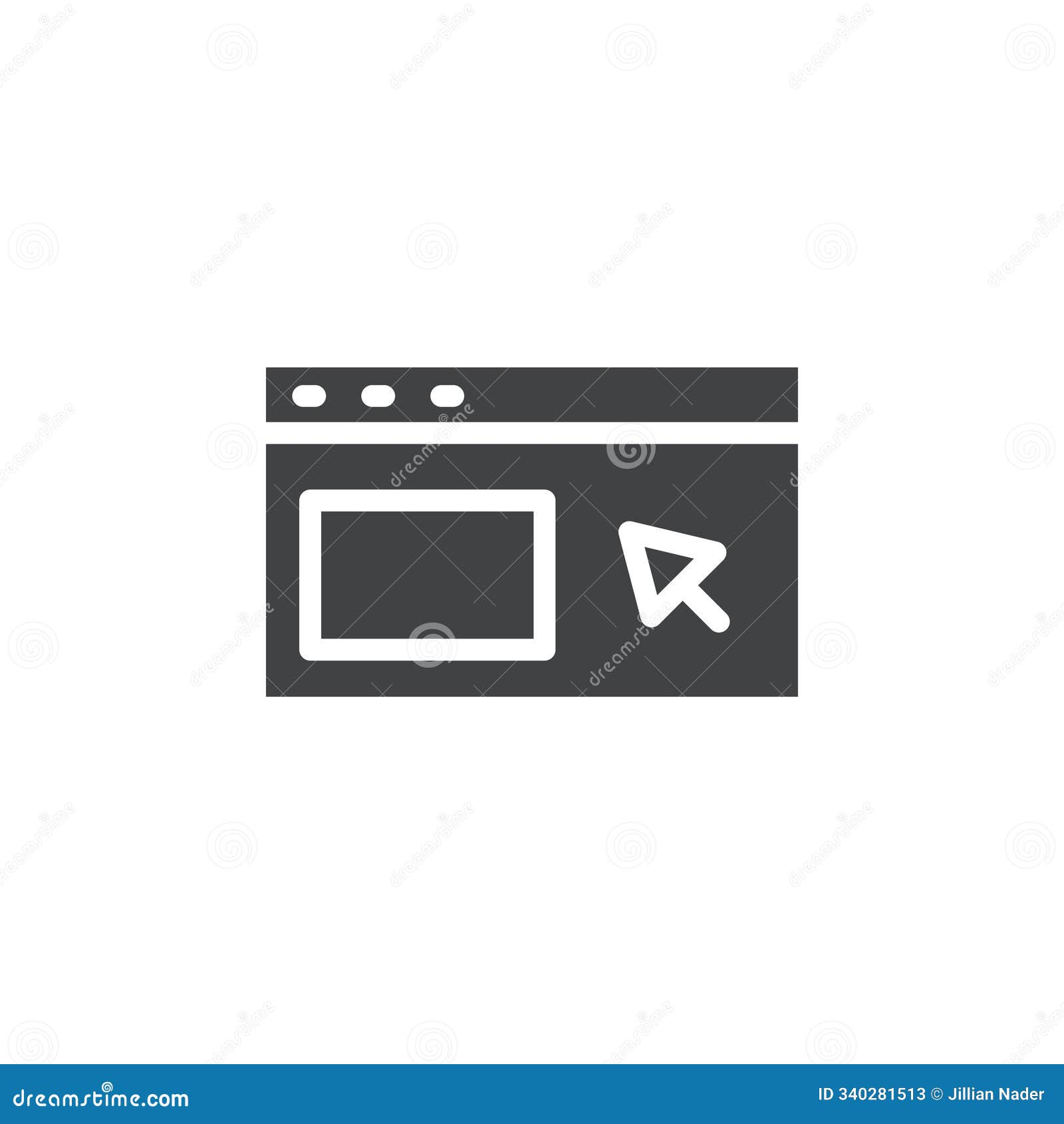 Webpage and Cursor Icon Simple Vector Symbol Stock Vector ...