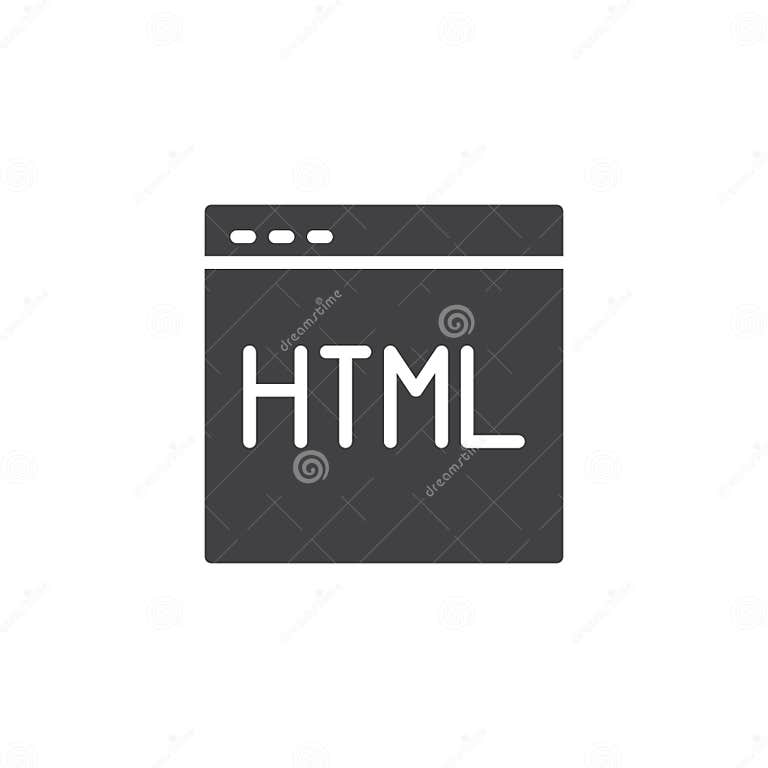 Webpage Html Code Vector Icon Stock Vector - Illustration of site ...