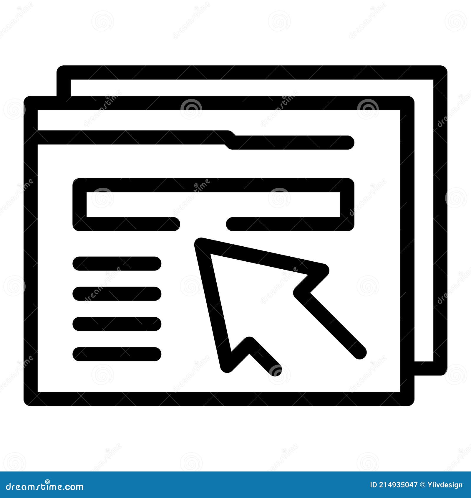 Webpage Information Icon, Outline Style Stock Vector - Illustration of ...