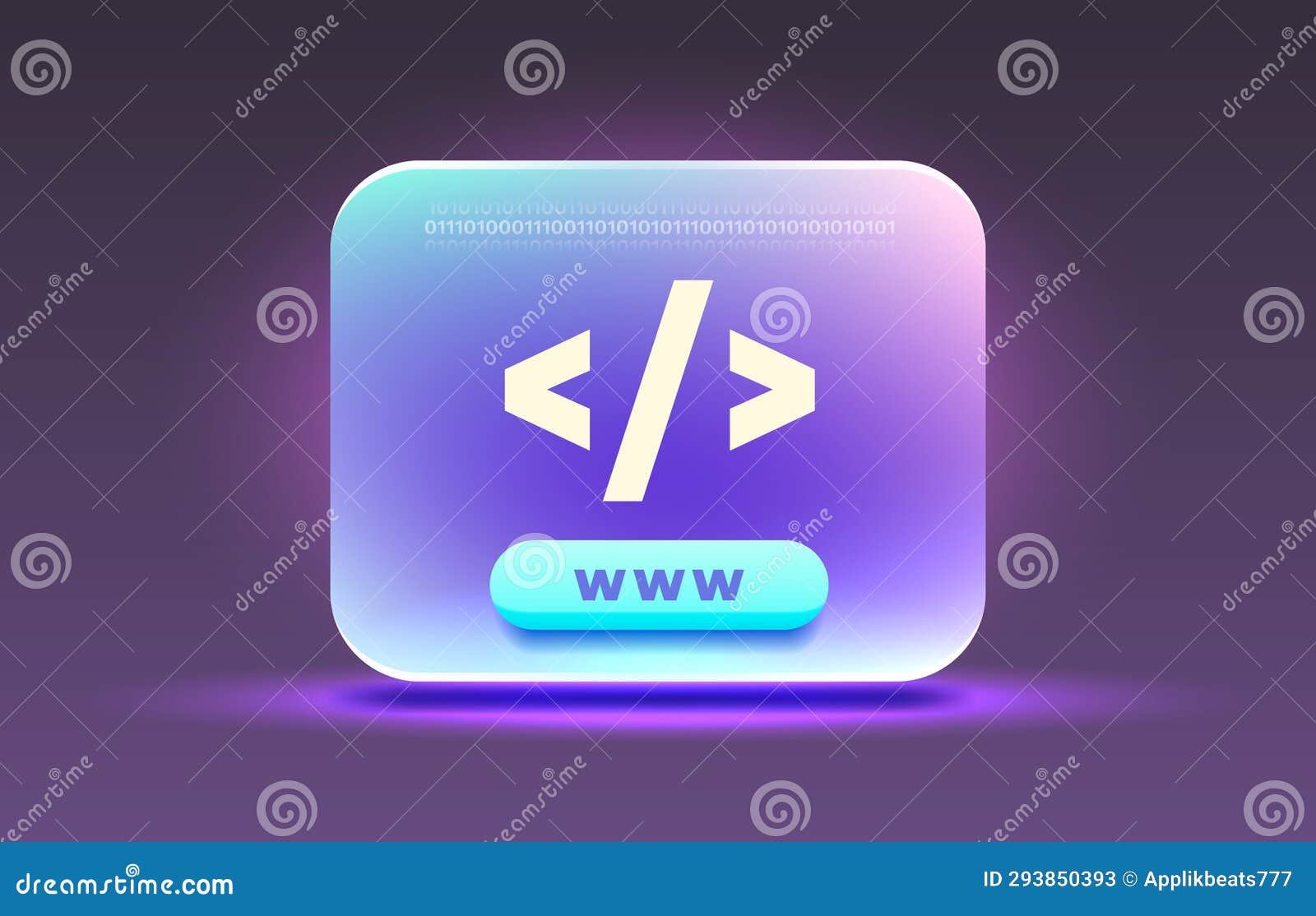 Webpage Program Code, Browser Frame Info. Vector Stock Vector ...
