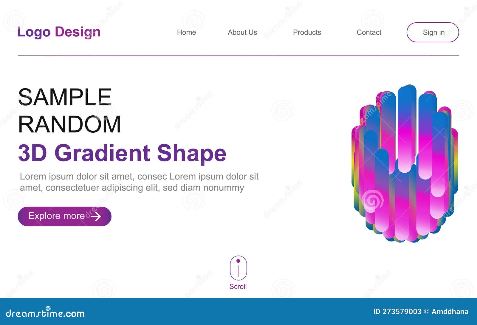 Webpage with Random Effects and Shapes Stock Vector - Illustration of ...