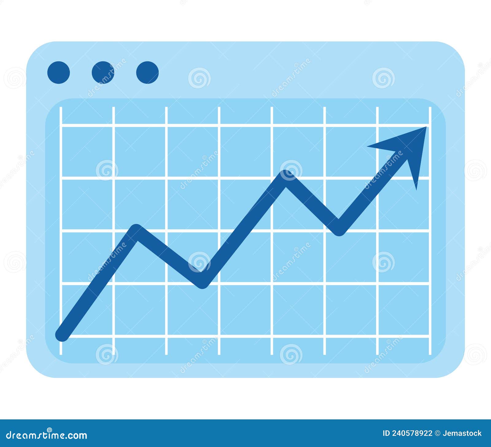 Webpage with Statistics Arrow Stock Vector - Illustration of webpage ...