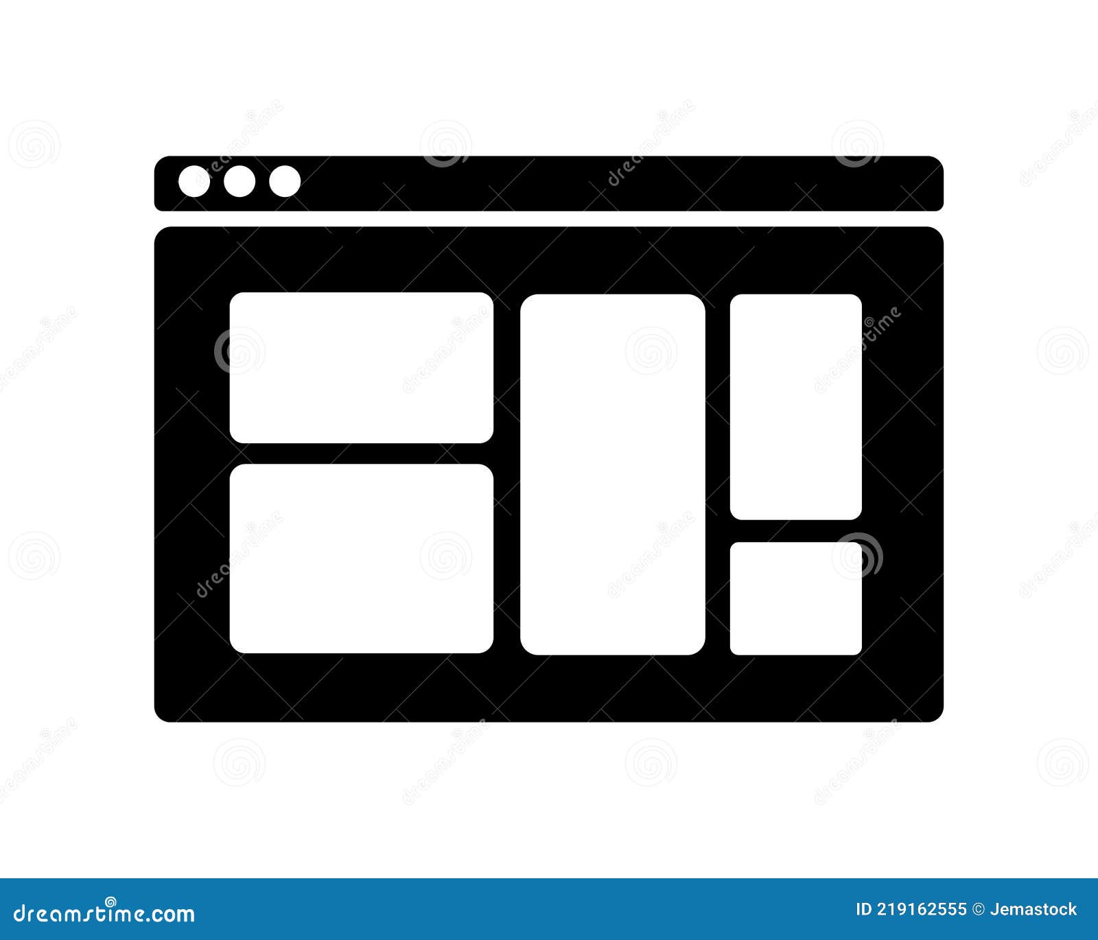 Webpage silhouette icon stock vector. Illustration of technology ...
