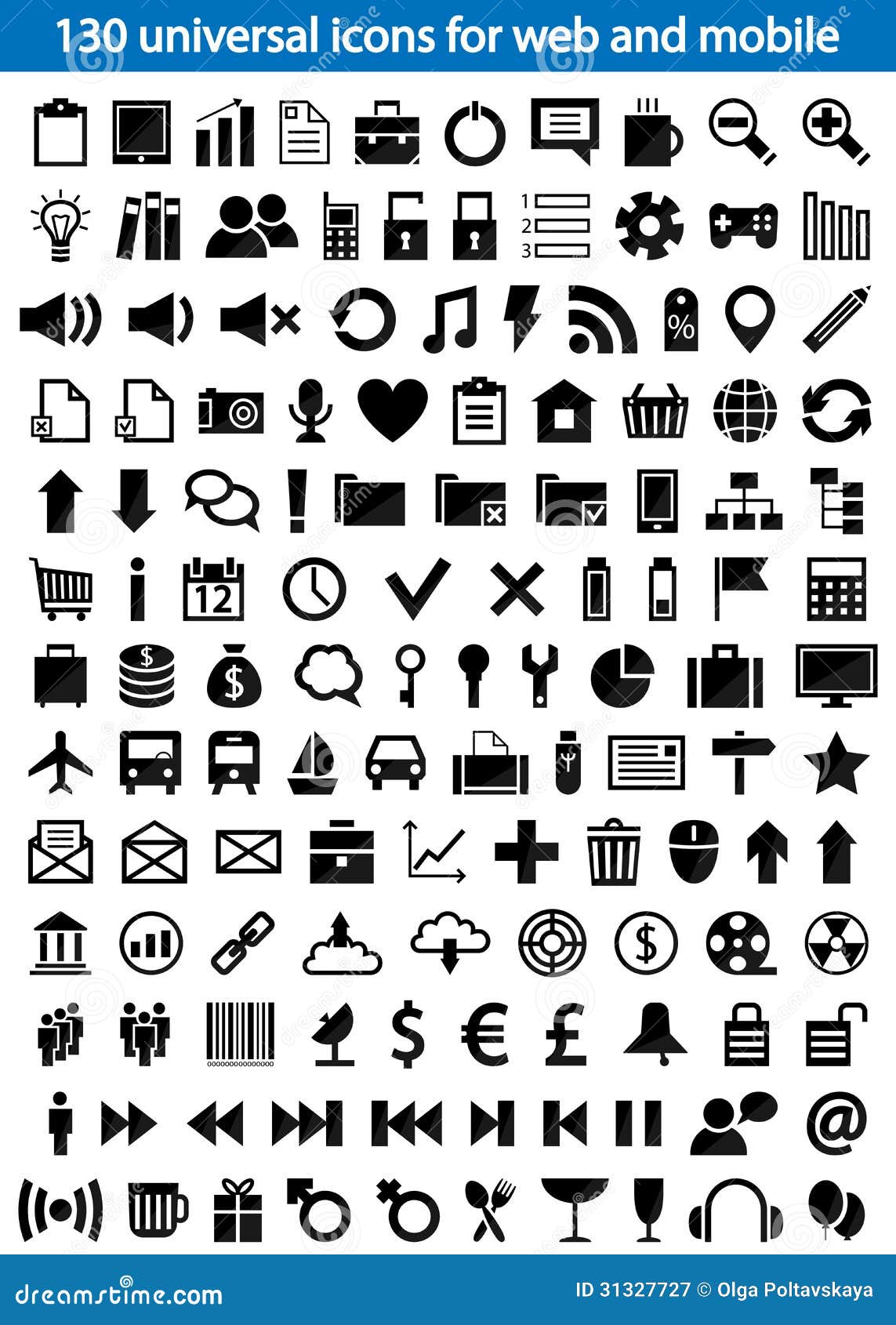 Webpictogrammen vector illustratie. Illustration of internet - 31327727