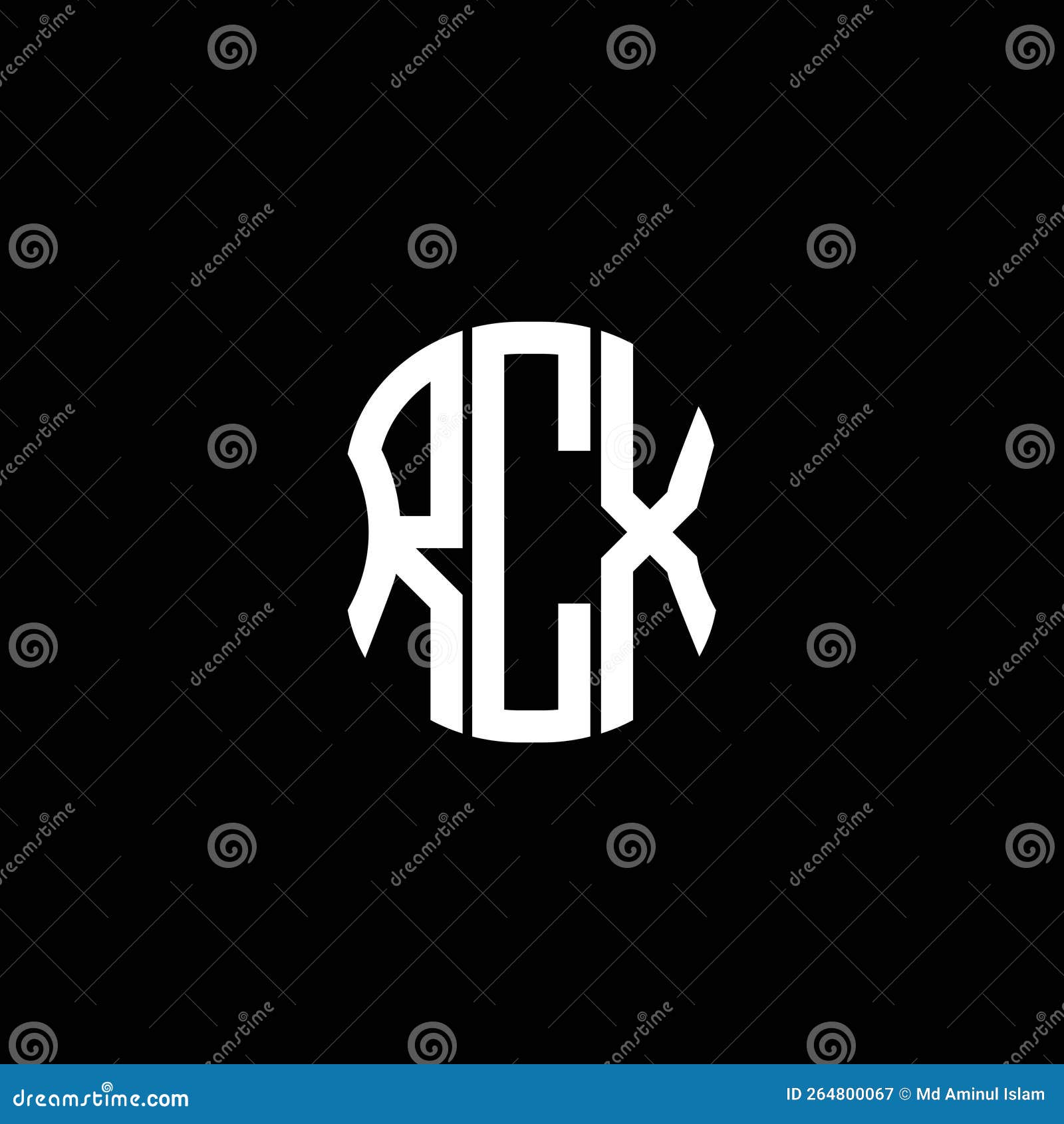 RCX Letter Logo Abstract Creative Design. Stock Vector - Illustration ...