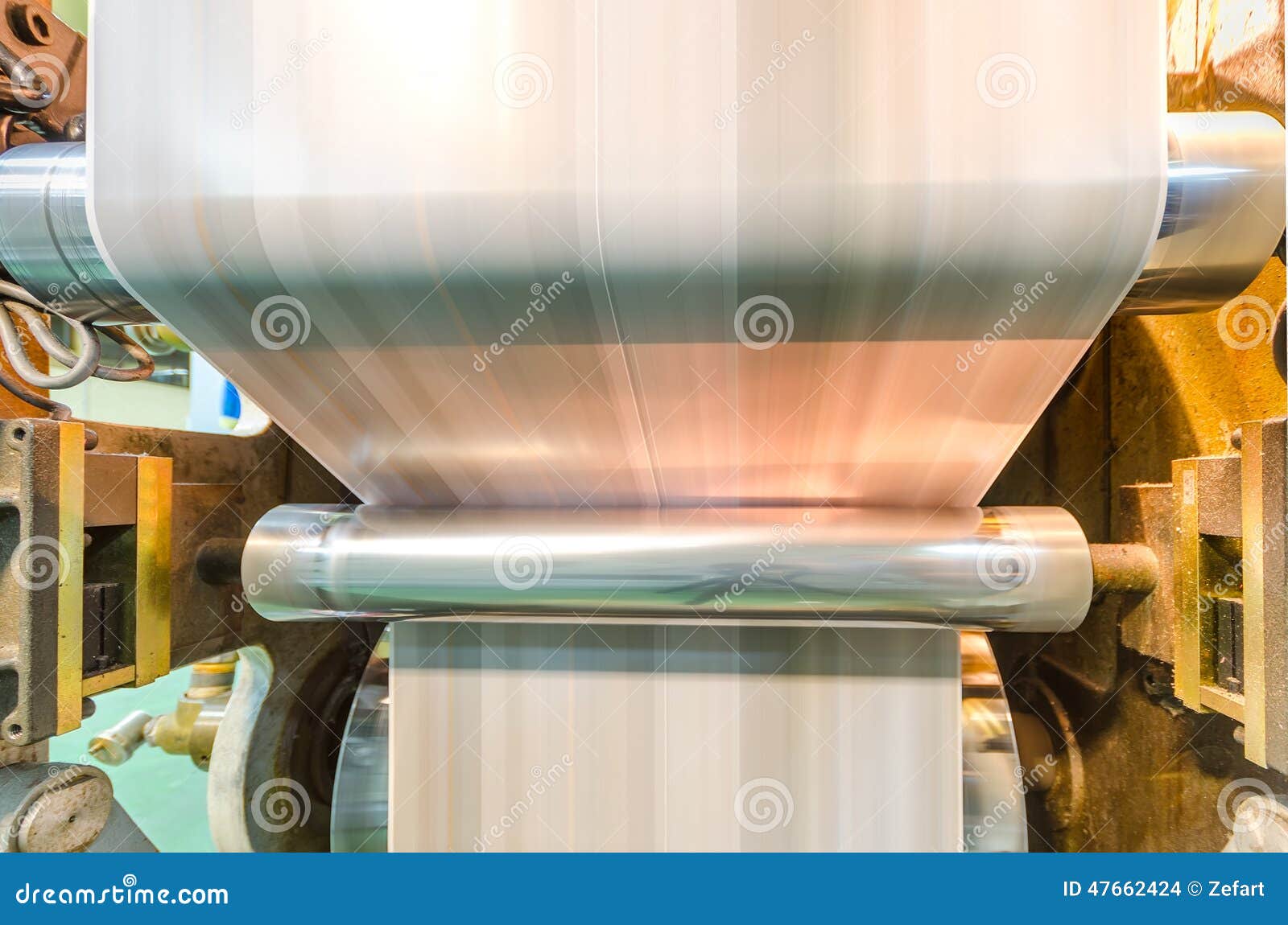 Webset Offset Printing Press Stock Photo - Image of color, blanket ...