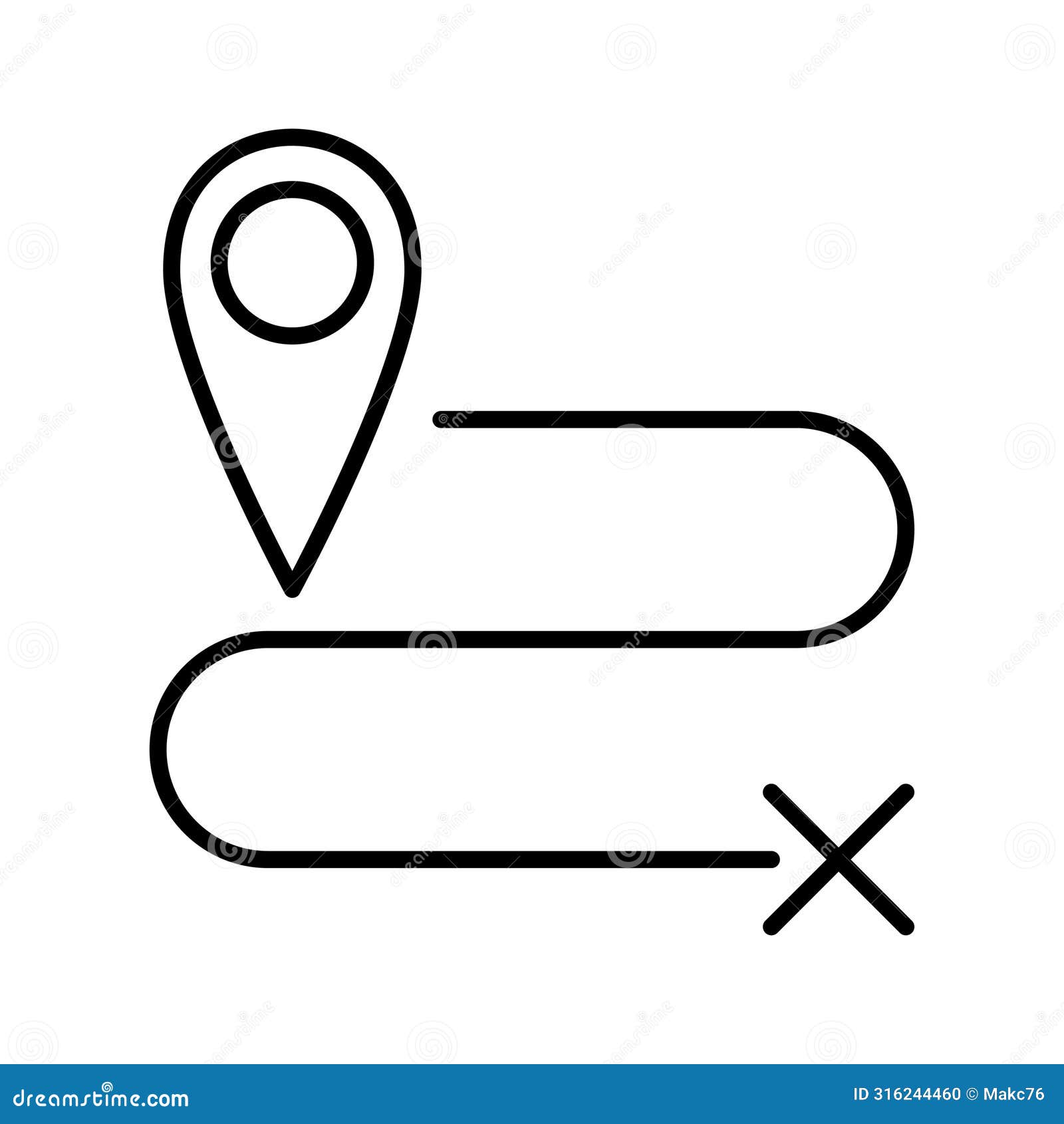 WebSingle Route Tracking Motion Icon, Simple Line Path Searching ...