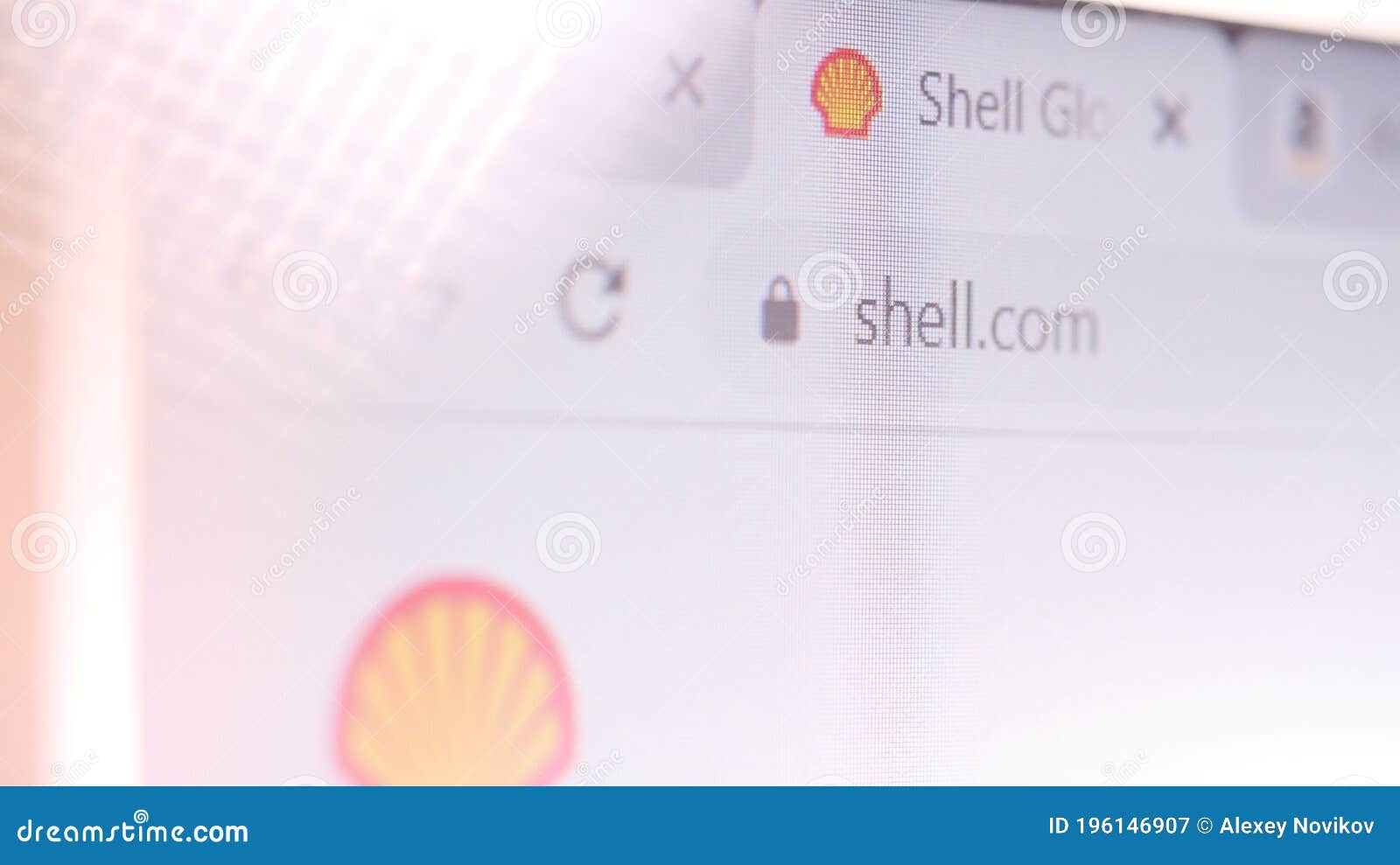 Website of Royal Dutch Shell in Browser and Logo on the Computer Screen ...