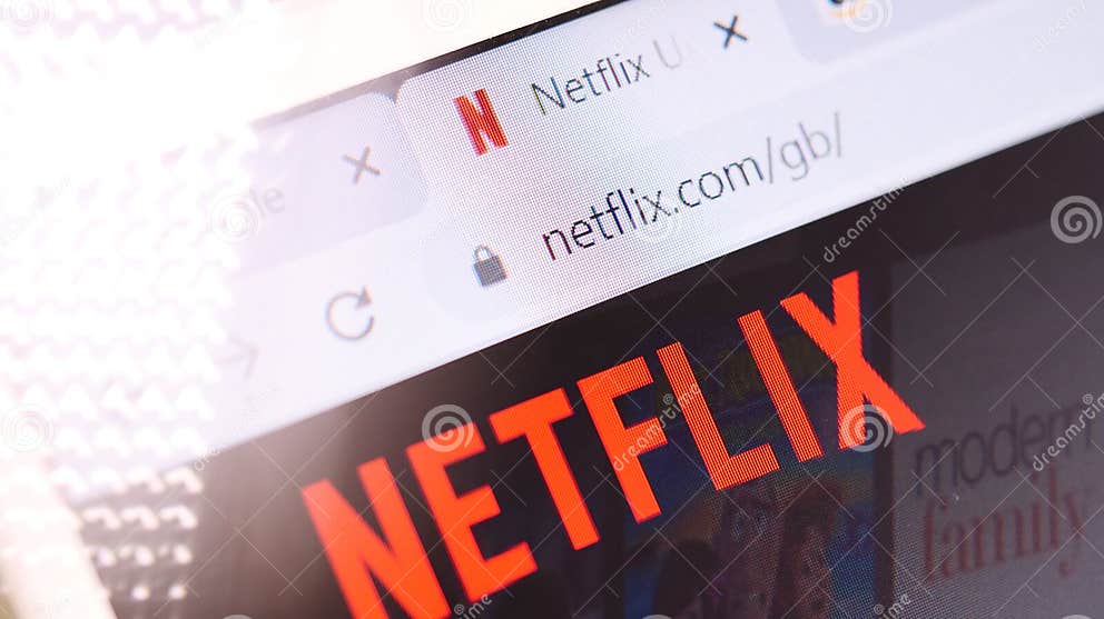Website of Netflix in Browser and Logo on the Computer Screen ...
