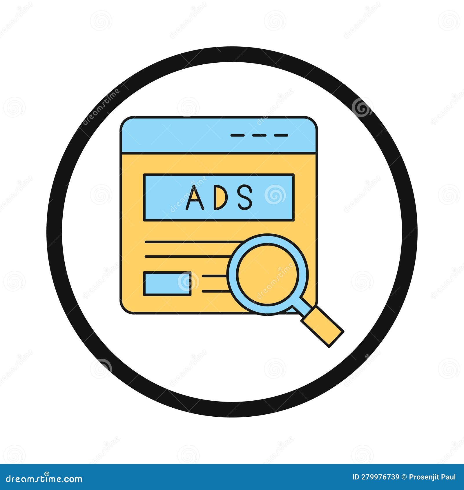 Website, Ads, Web, Digital Media Ads Icon Stock Vector - Illustration ...