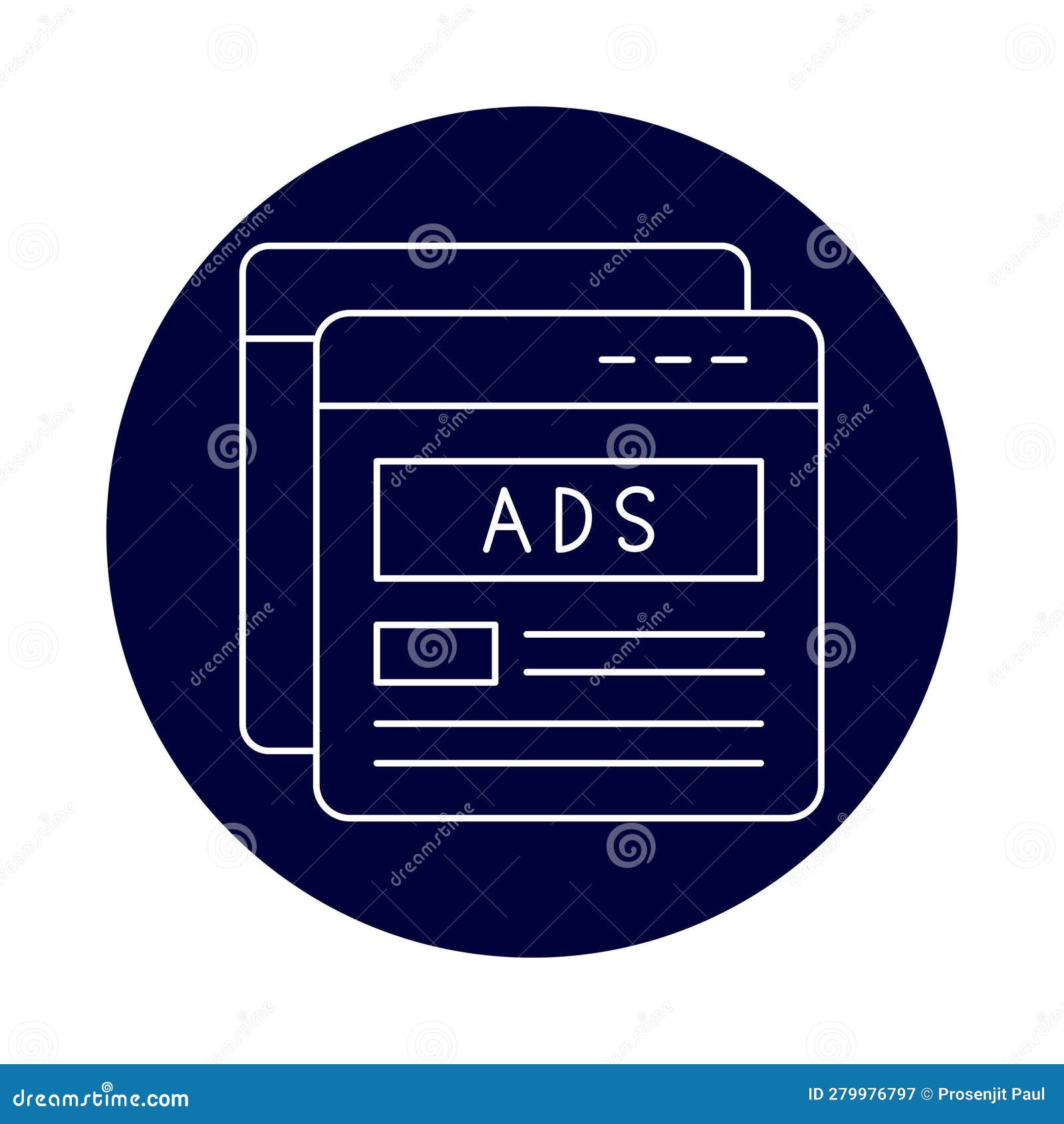 Website, Ads, Web, Digital Media Ads Icon Stock Vector - Illustration ...