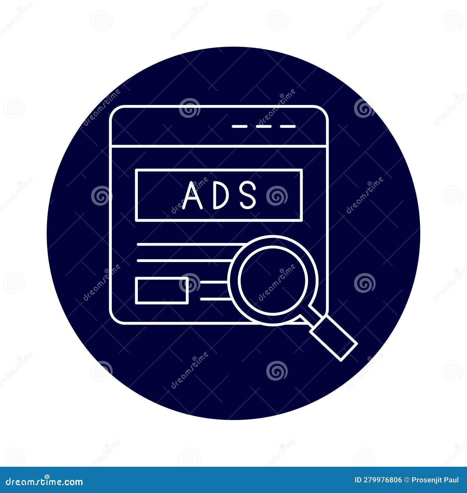 Website, Ads, Web, Digital Media Ads Icon Stock Vector - Illustration ...
