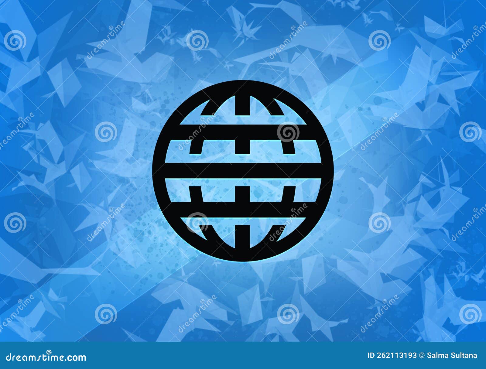 Website Aesthetic Abstract Icon on Blue Background Stock Illustration ...
