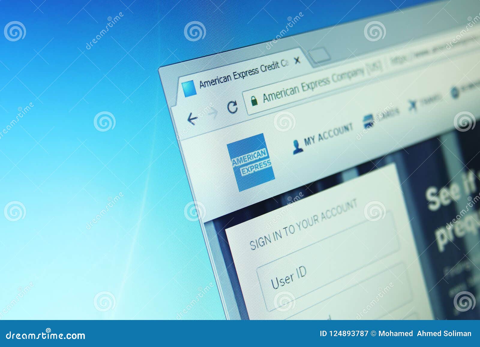 American express website editorial photography. Image of services ...
