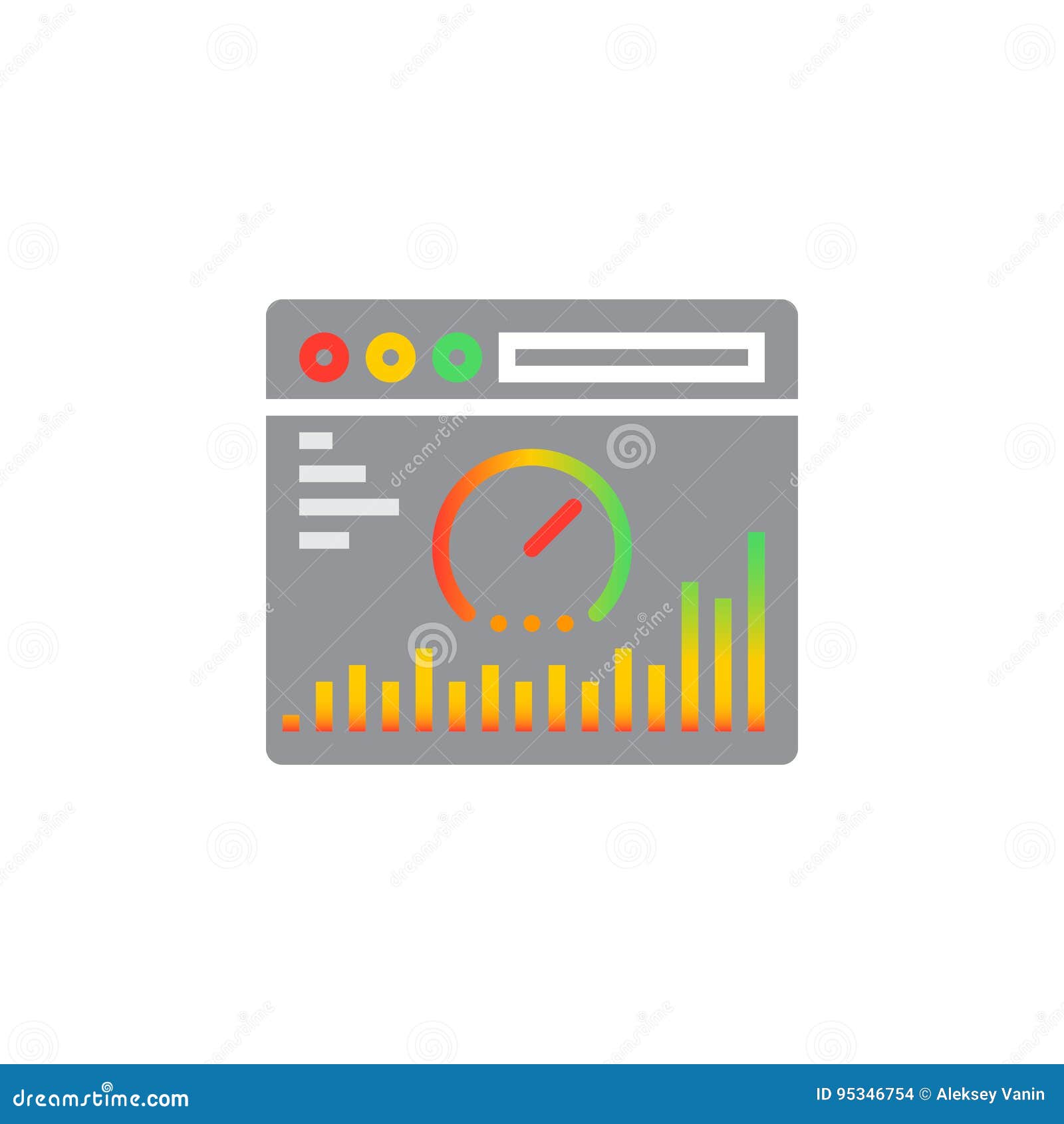 Website Analysis Icon Vector, Filled Flat Sign, Solid Colorful Stock ...