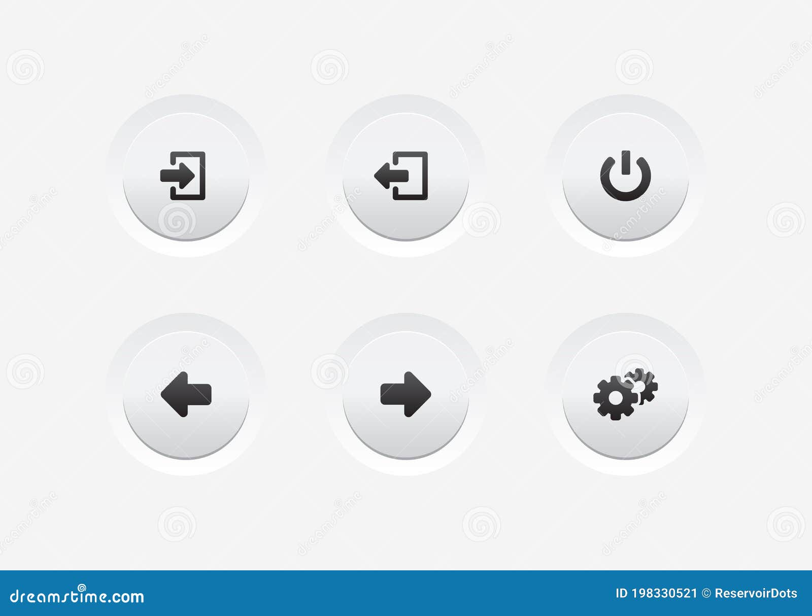 Website & App UI Buttons Stock Vector - Illustration of mail, site ...
