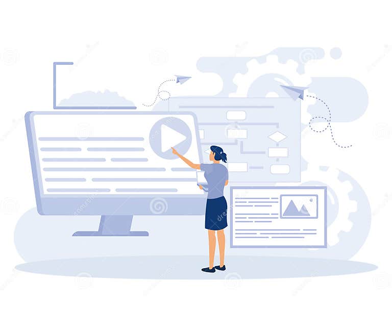Website Architecture Concept, CMS Content Management System, Interface ...