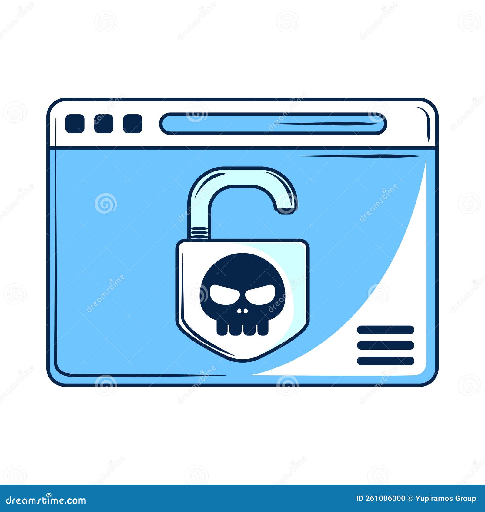 Website Attack Virus Cybersecurity Stock Illustration - Illustration of ...