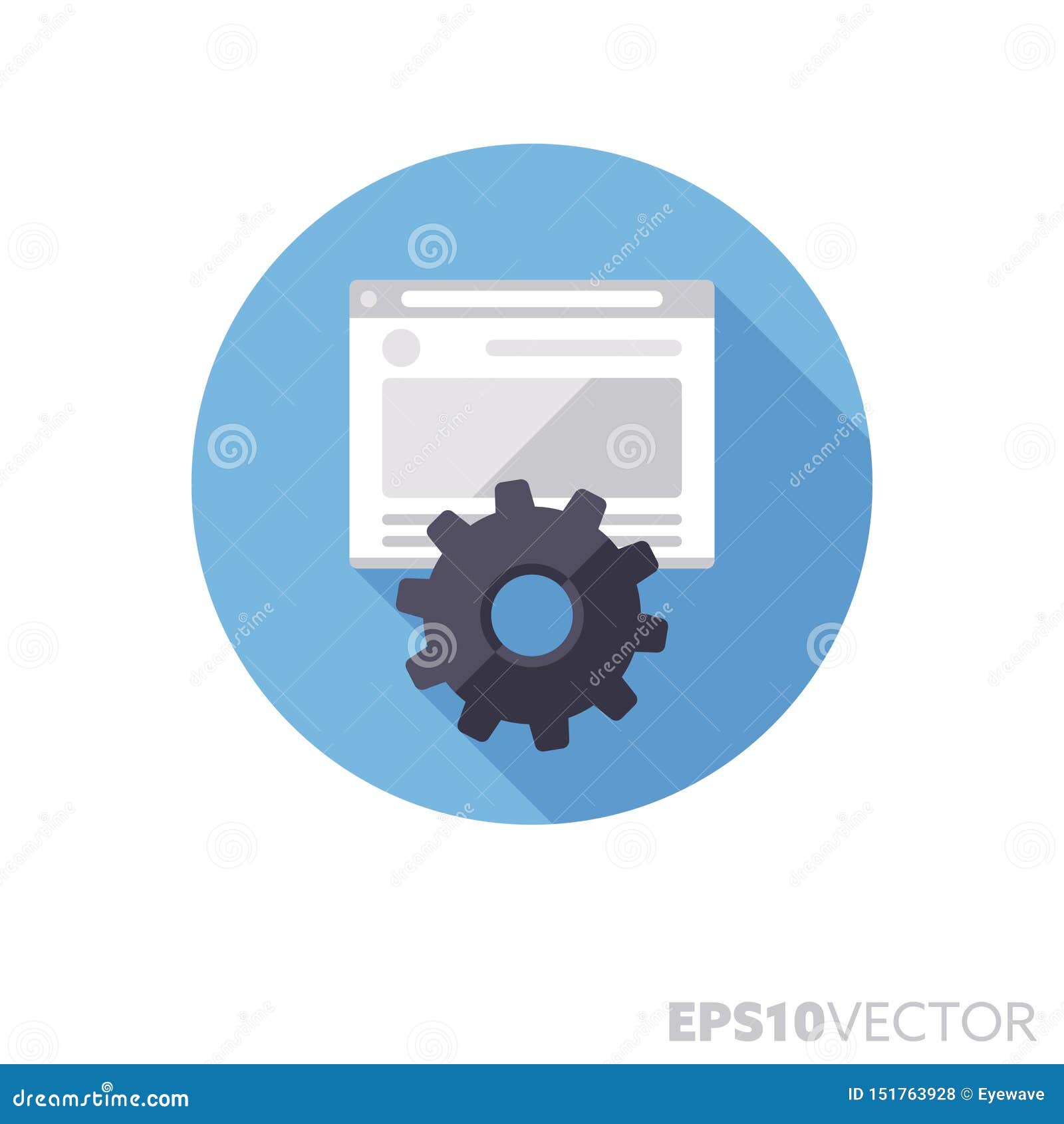 Website Back End Flat Design Long Shadow Color Vector Icon Stock Vector ...