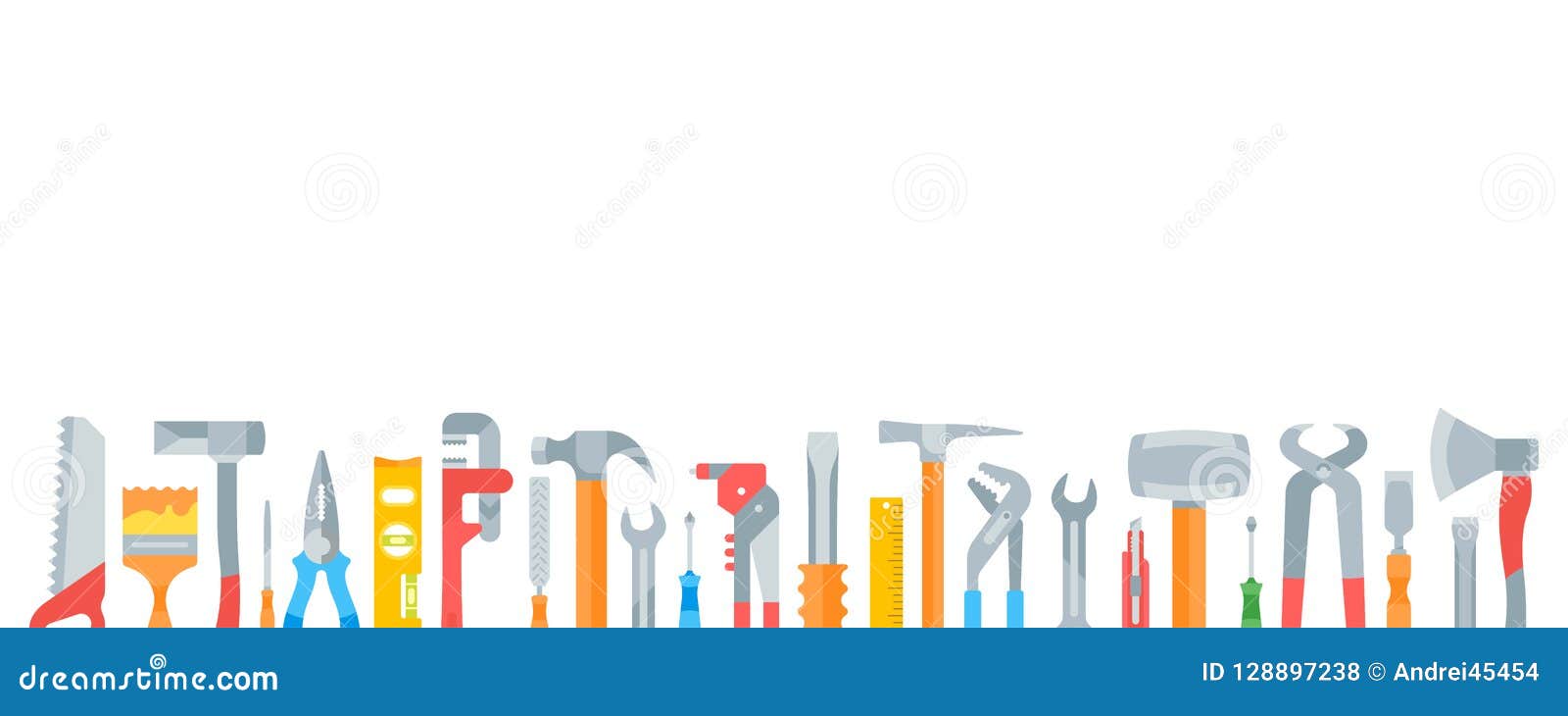 Website Banner of Building Tools. Stock Illustration - Illustration of ...