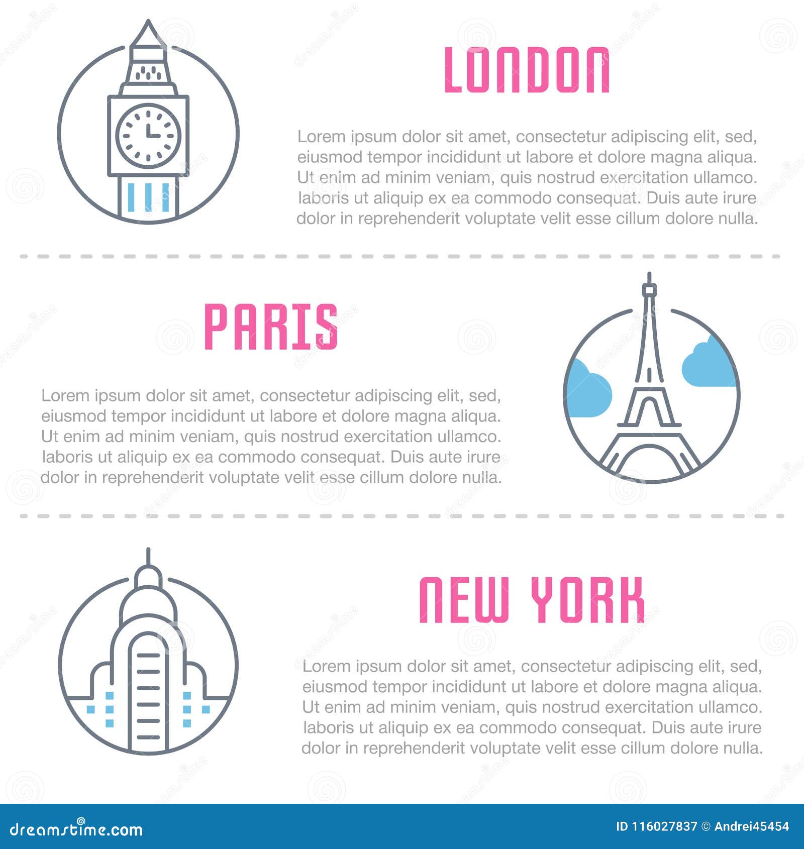 Website Banner and Landing Page of Architectural Monuments. Stock ...