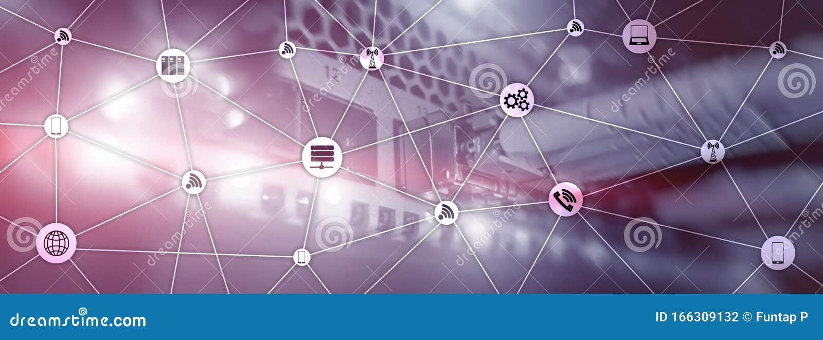 Website Banner Mixed Media. IOT - Internet of Things Concepts. ICT ...