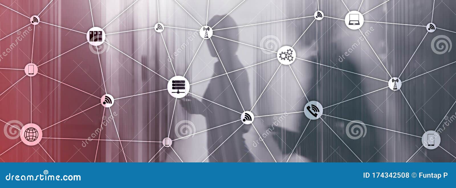 Website Banner Mixed Media. IOT - Internet of Things Concepts. ICT ...