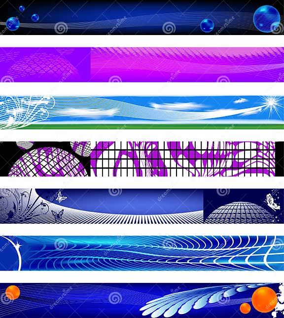 Website Banners. 730x90 Sizes. Stock Vector - Illustration of border ...