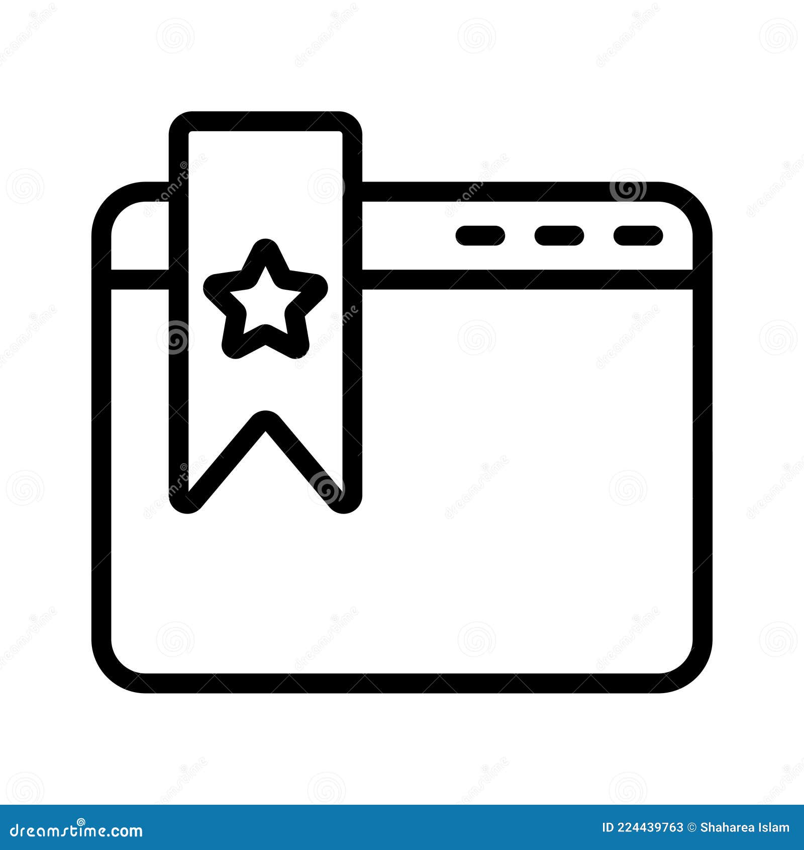 Website bookmark icon stock vector. Illustration of bookmark - 224439763