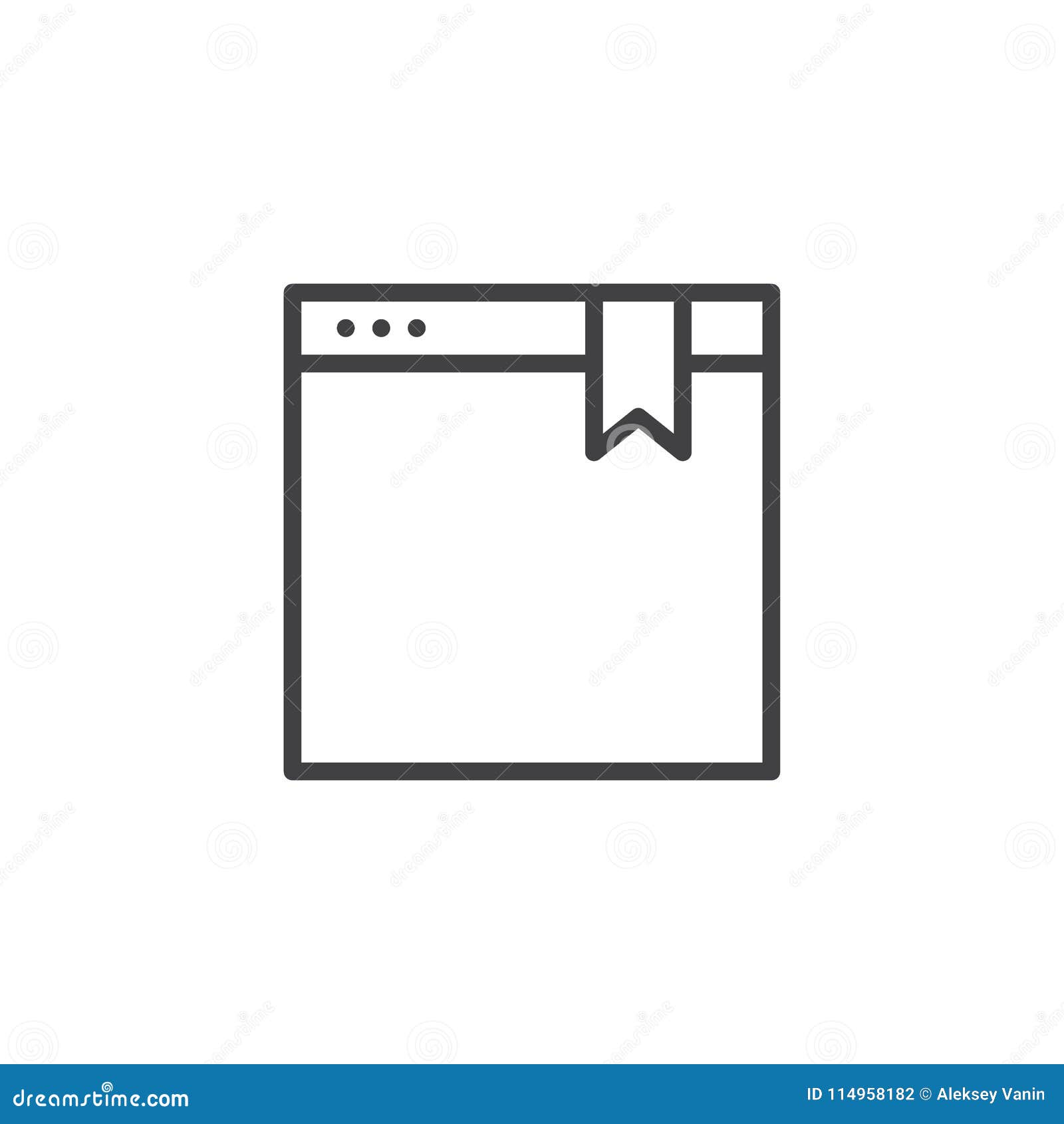 Website Bookmark Outline Icon Stock Vector - Illustration of internet ...