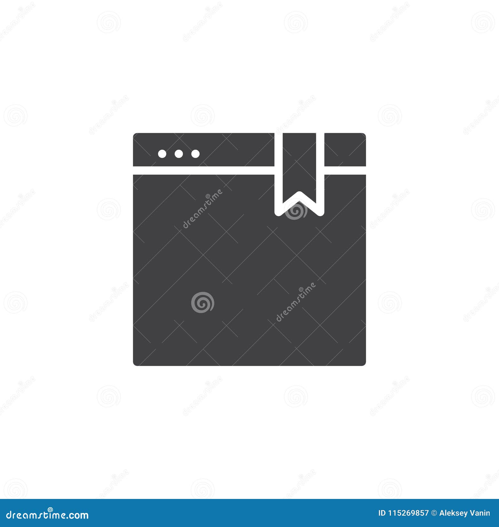 Website Bookmark Vector Icon Stock Vector - Illustration of bookmarked ...