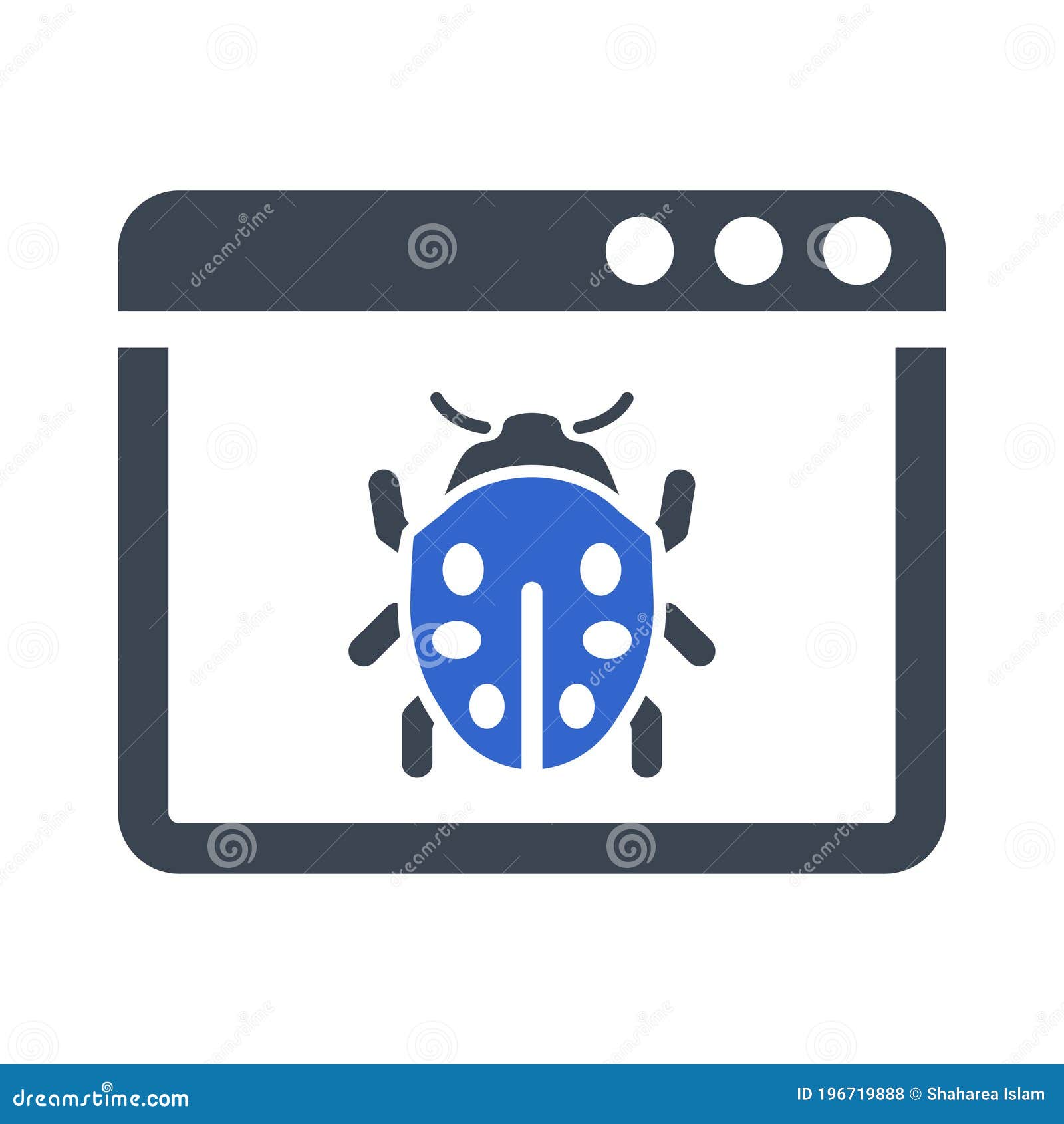 Website bug icon stock vector. Illustration of repair - 196719888