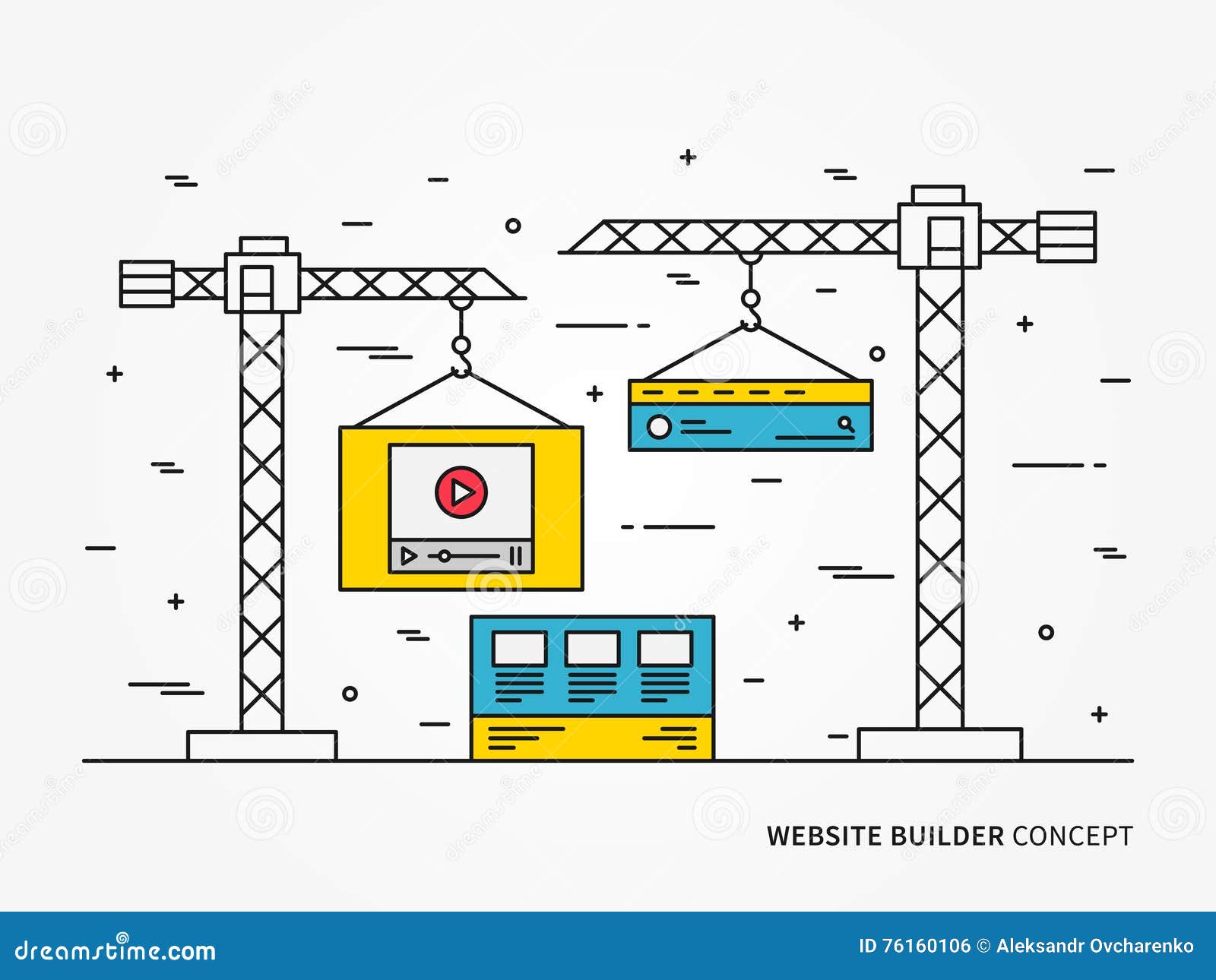 Website builder stock vector. Illustration of digital - 76160106