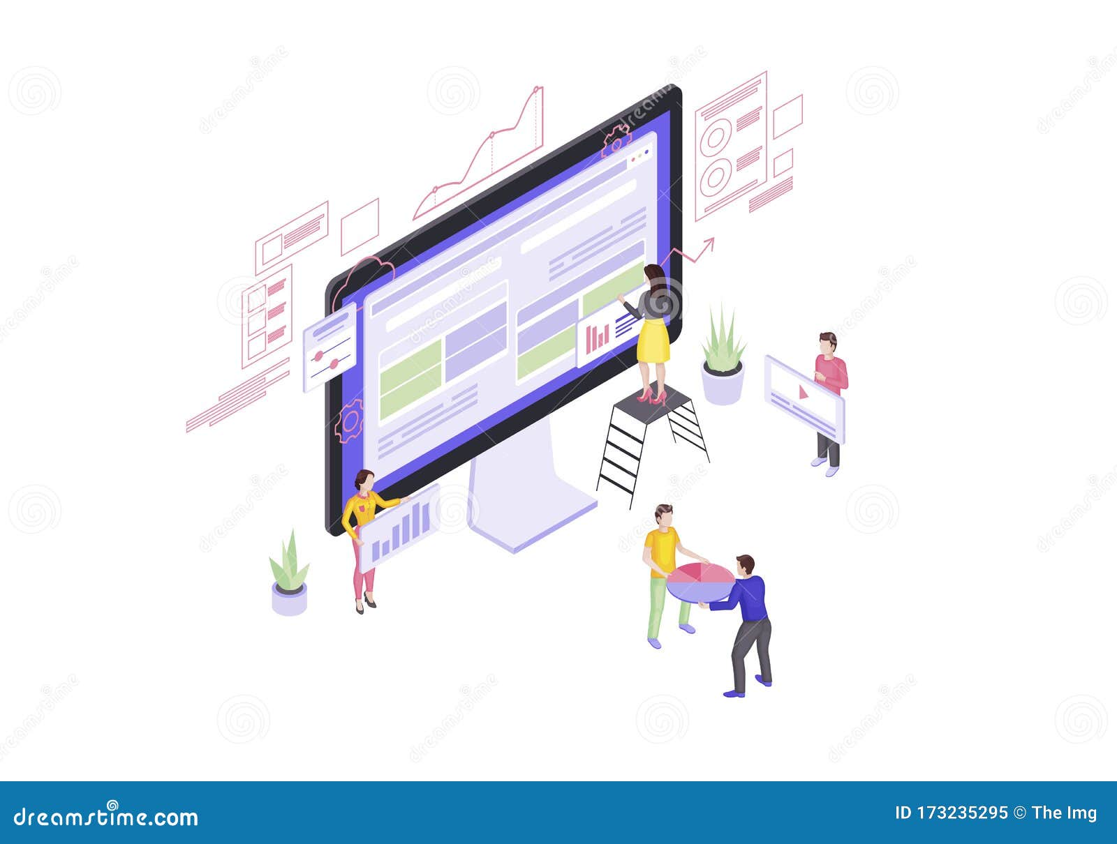 Create App Interface Concept, Vector Illustration. Application Display ... Create App Interface Concept, Vector Illustration. Application Display ...