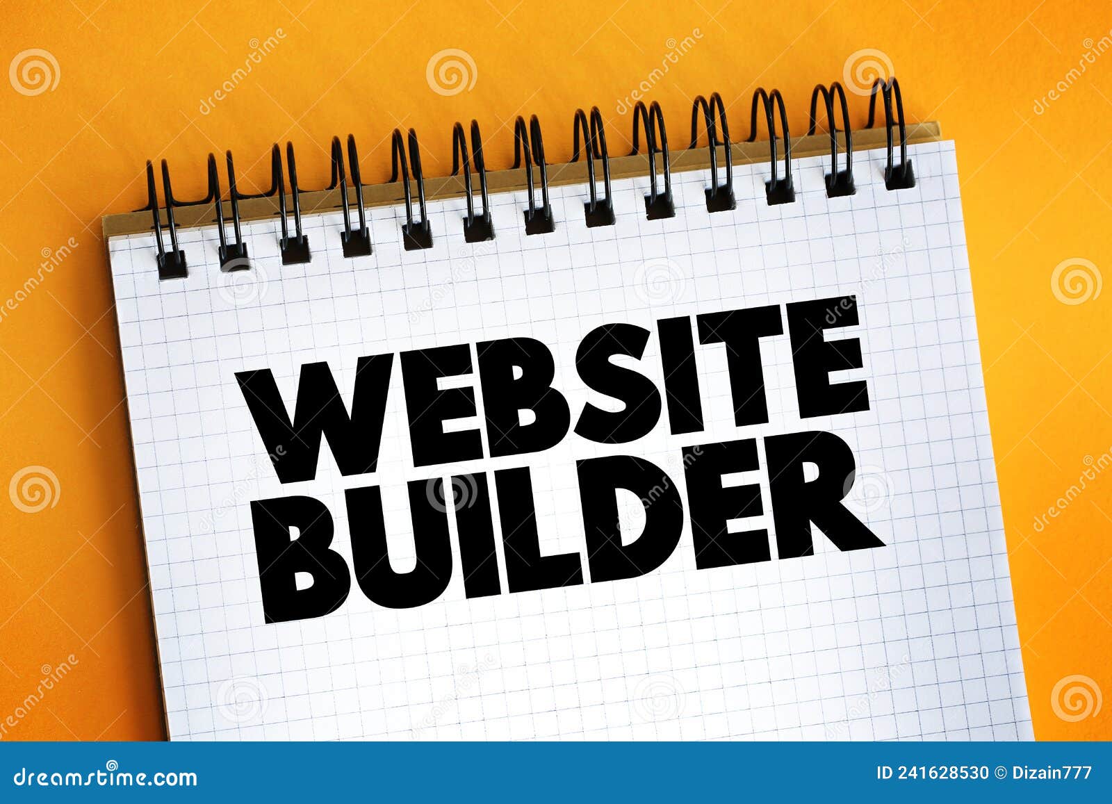 Website Builder Text on Notepad, Concept Background Stock Photo - Image ...