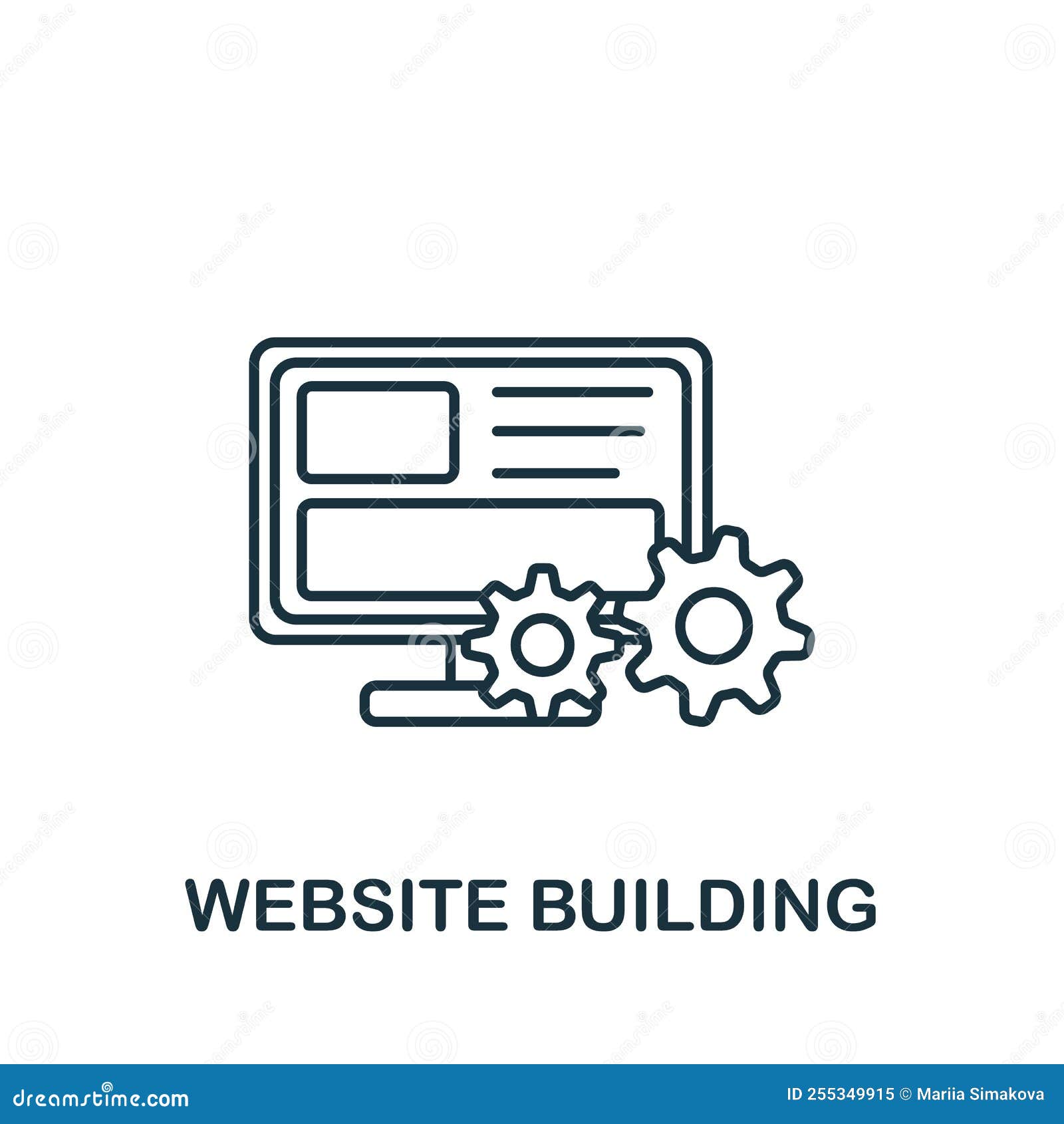 Website Building Icon. Monochrome Simple Web Design Icon for Templates ...