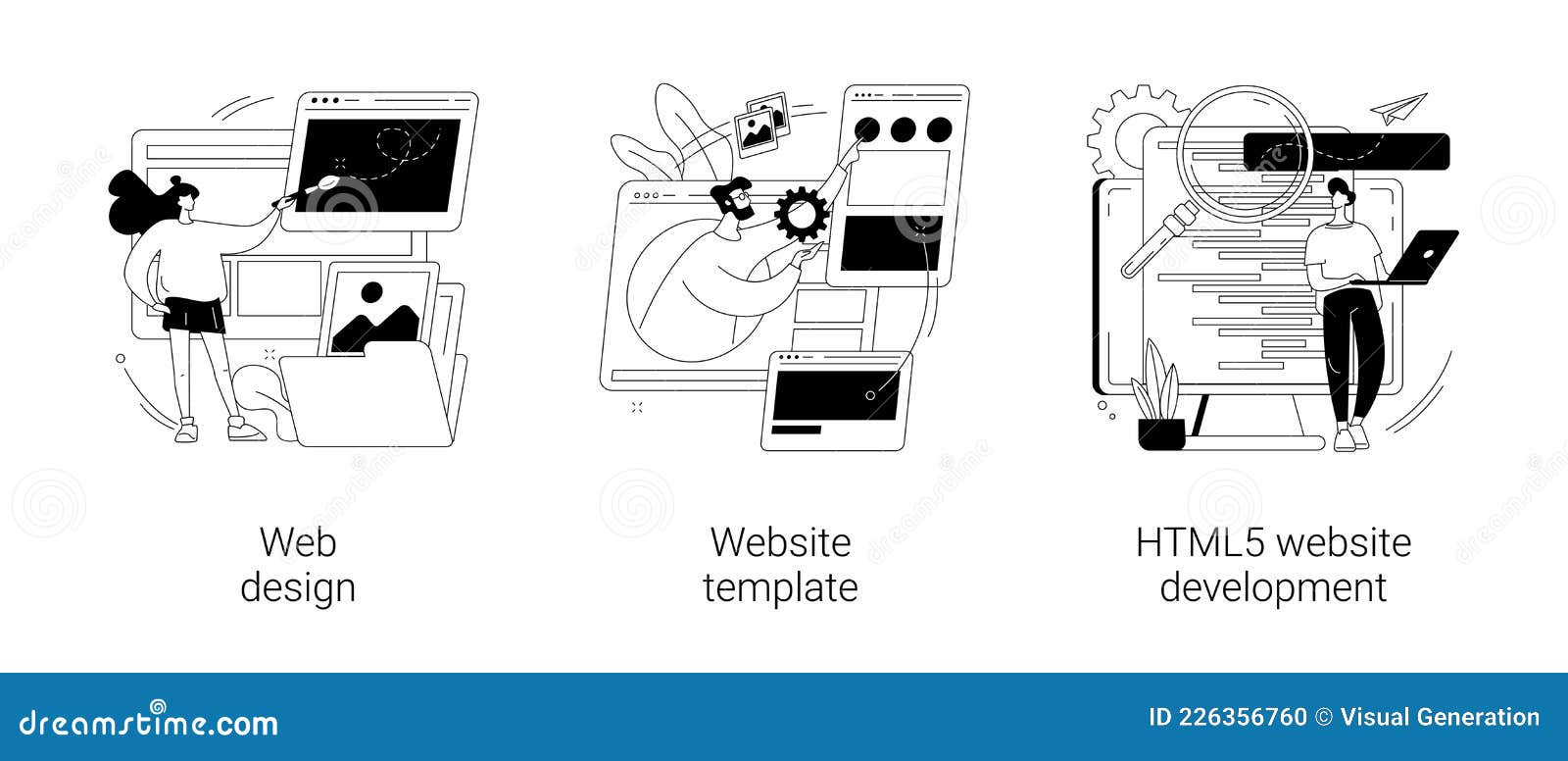 Website Building Service Abstract Concept Vector Illustrations. Stock Vector - Illustration of ...