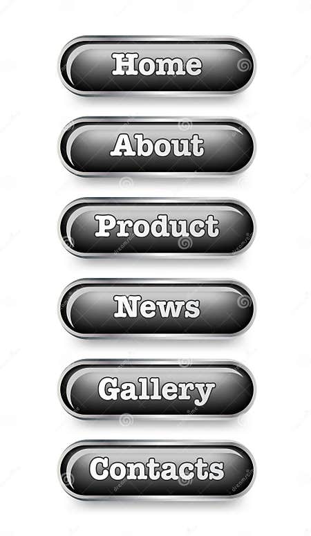 Website buttons stock vector. Illustration of page, banner - 16102560