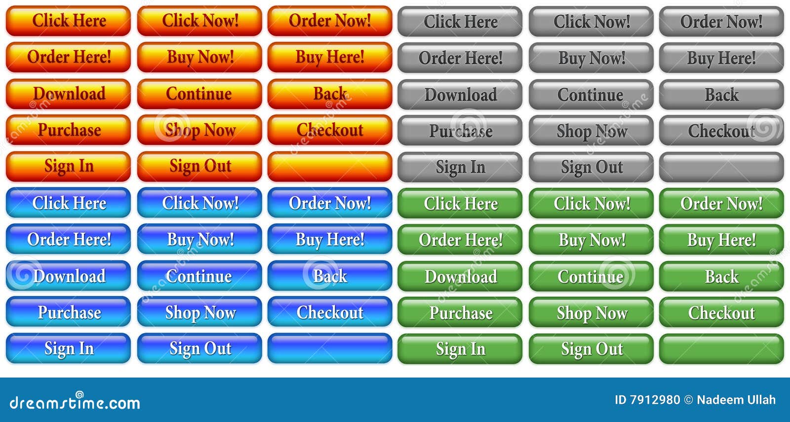 Website Buttons stock illustration. Illustration of website - 7912980