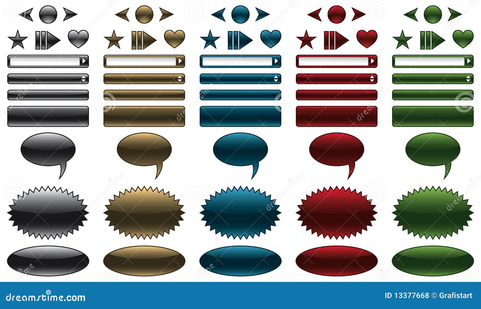 Website Buttons and Banners Stock Vector - Illustration of rectangles ...