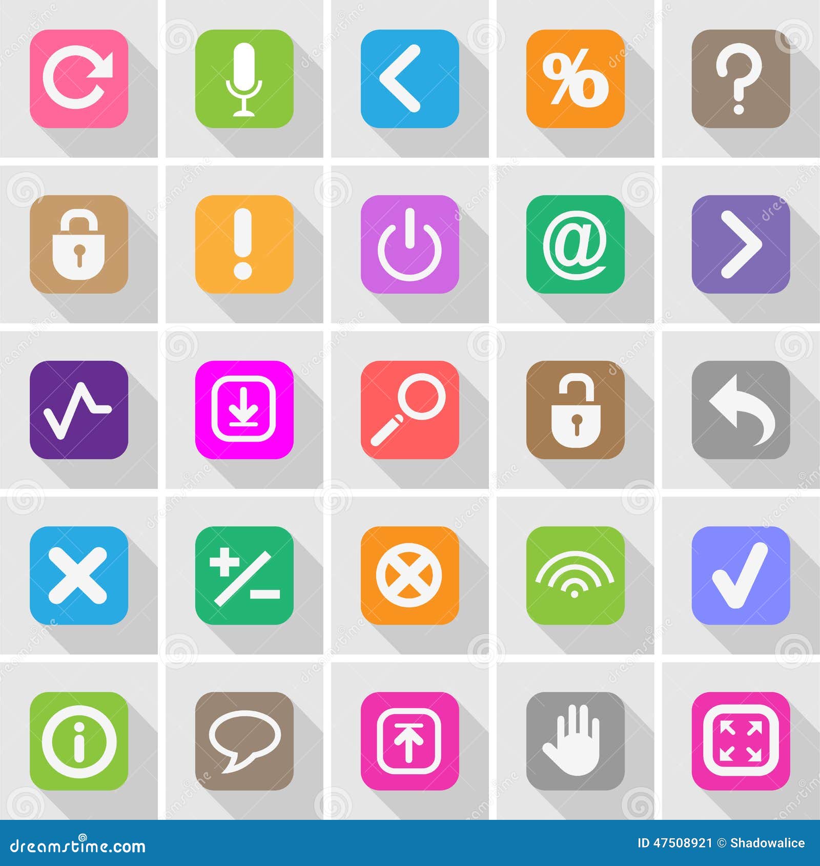 Website Buttons and Symbols Set Stock Vector - Illustration of icons ...