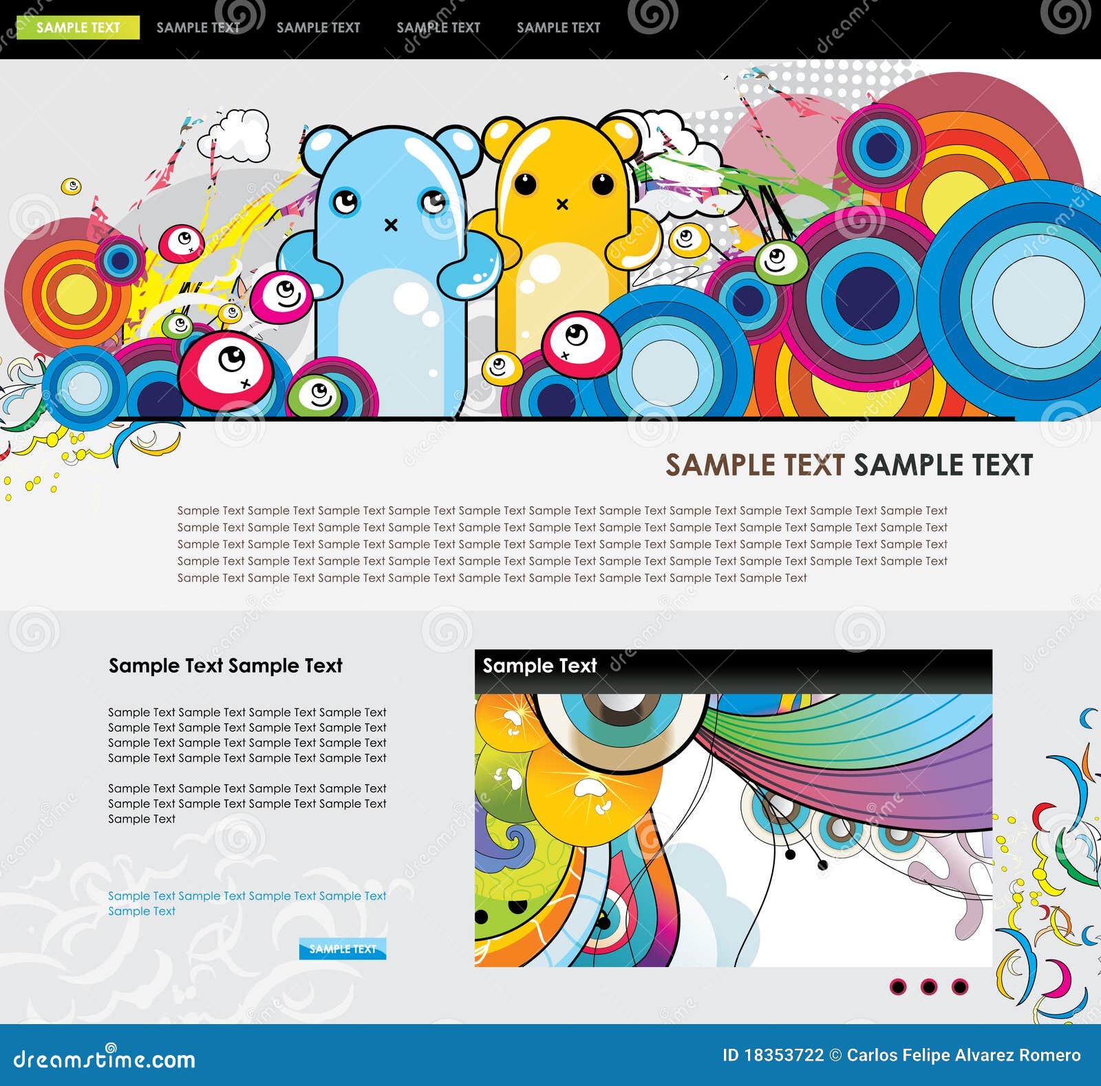 Website cartoon characters stock vector. Illustration of wings - 18353722