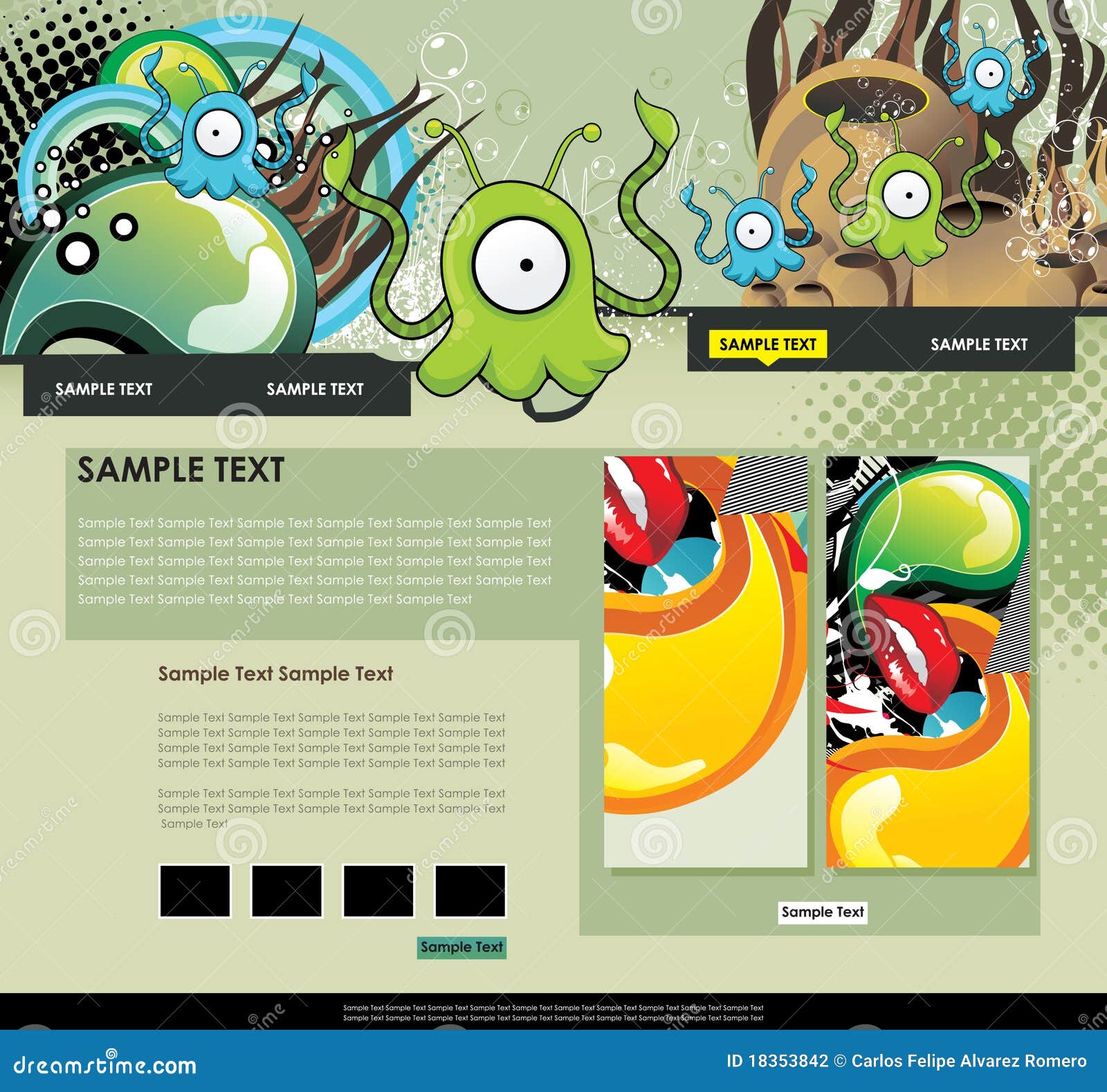 Website cartoon characters stock vector. Illustration of fantasy - 18353842