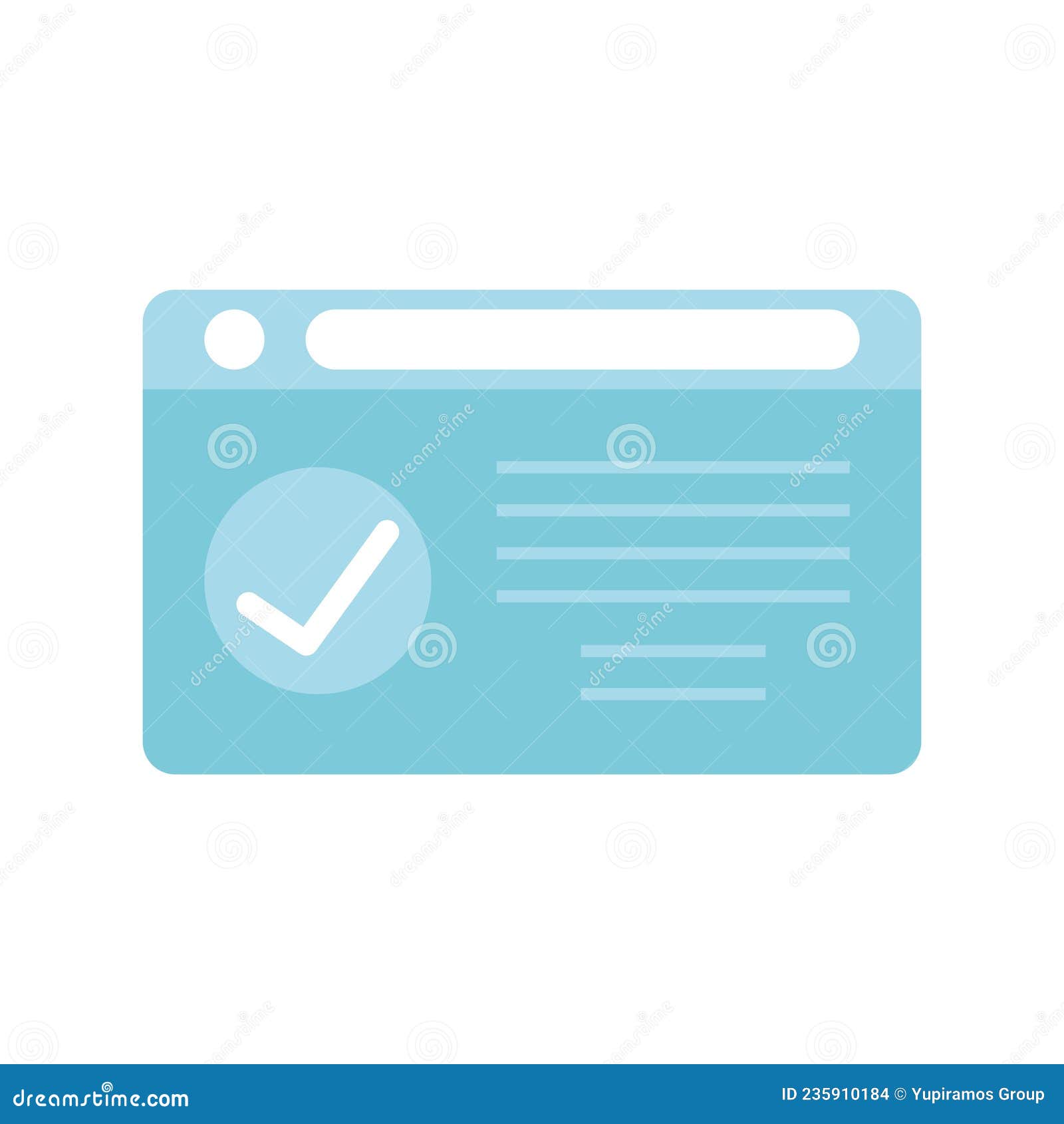 Website check mark stock illustration. Illustration of vector - 235910184